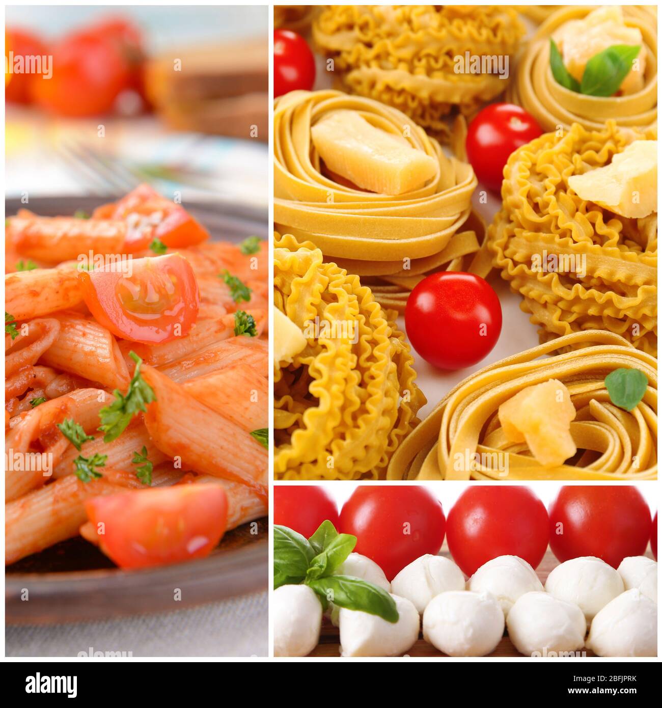 Collage of tasty Italian food Stock Photo - Alamy