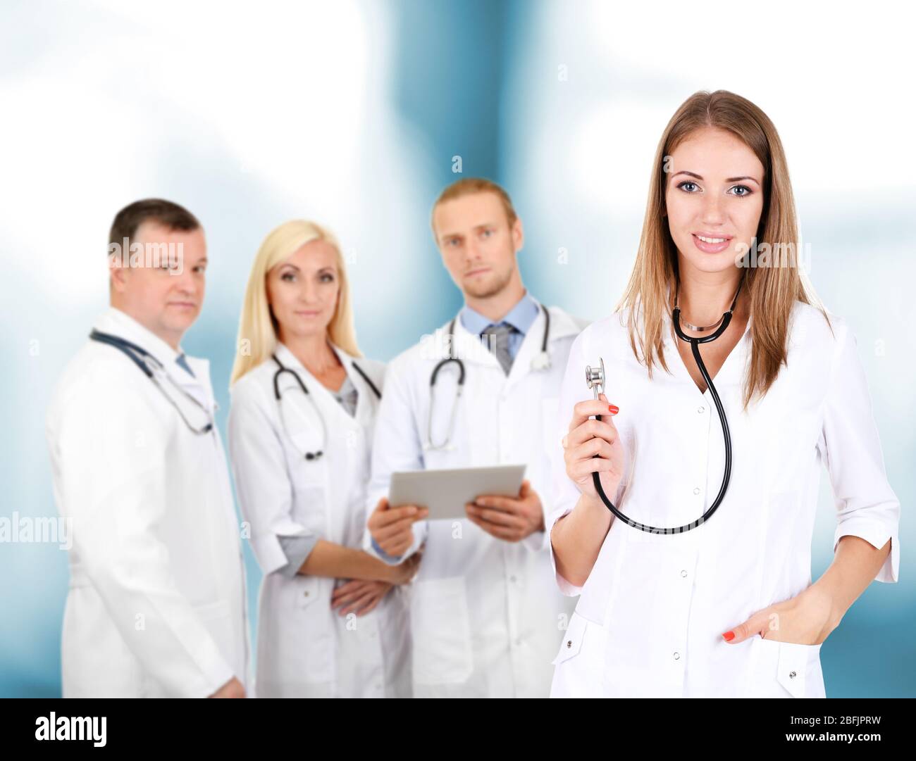 Medical workers in hospital Stock Photo - Alamy