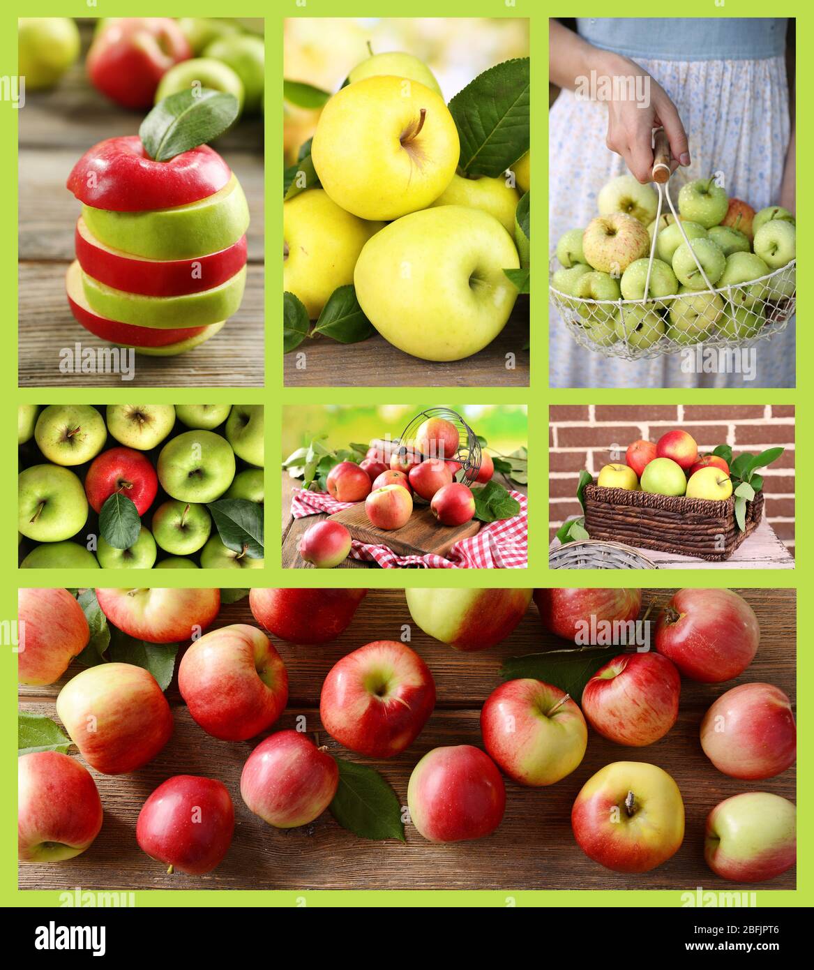 Collage of apples Stock Photo - Alamy
