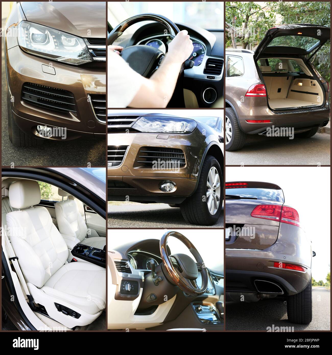 Modern car collage Stock Photo - Alamy