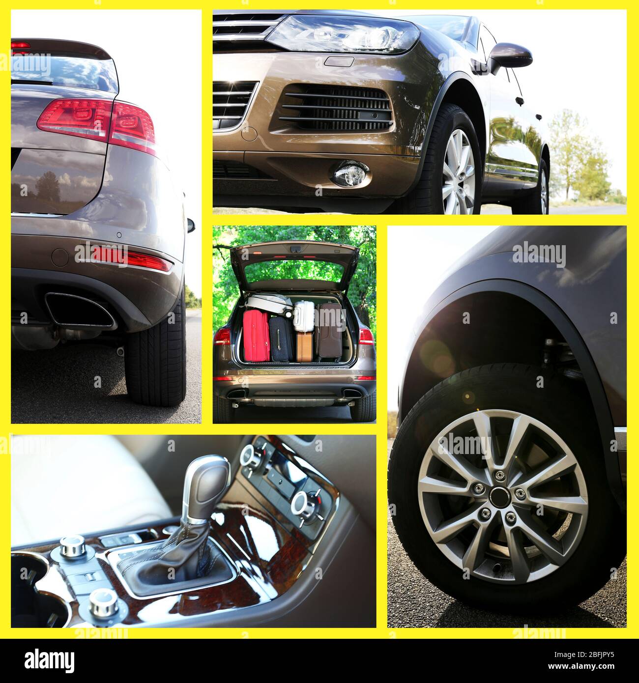 Modern car collage Stock Photo - Alamy