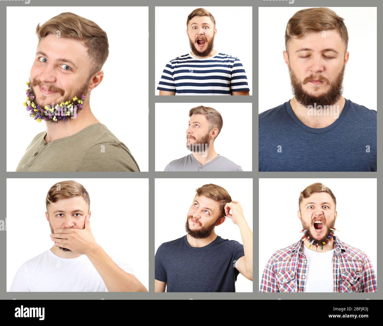 Facial expression man collage hi-res stock photography and images - Alamy
