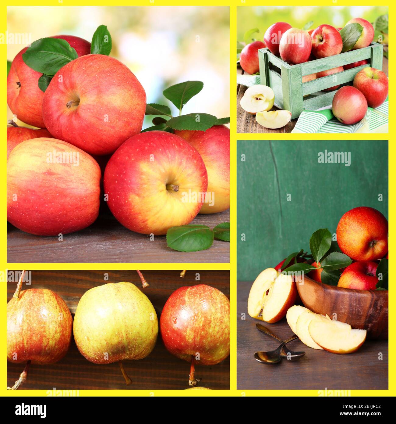 Collage of apples Stock Photo - Alamy