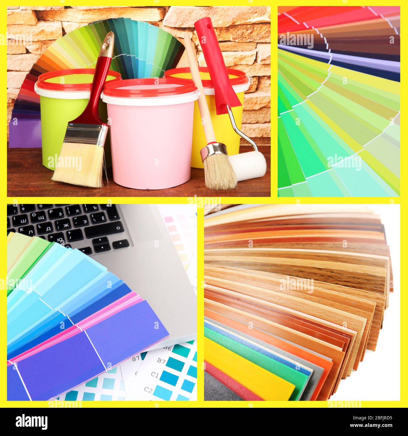 Interior design collage Stock Photo - Alamy