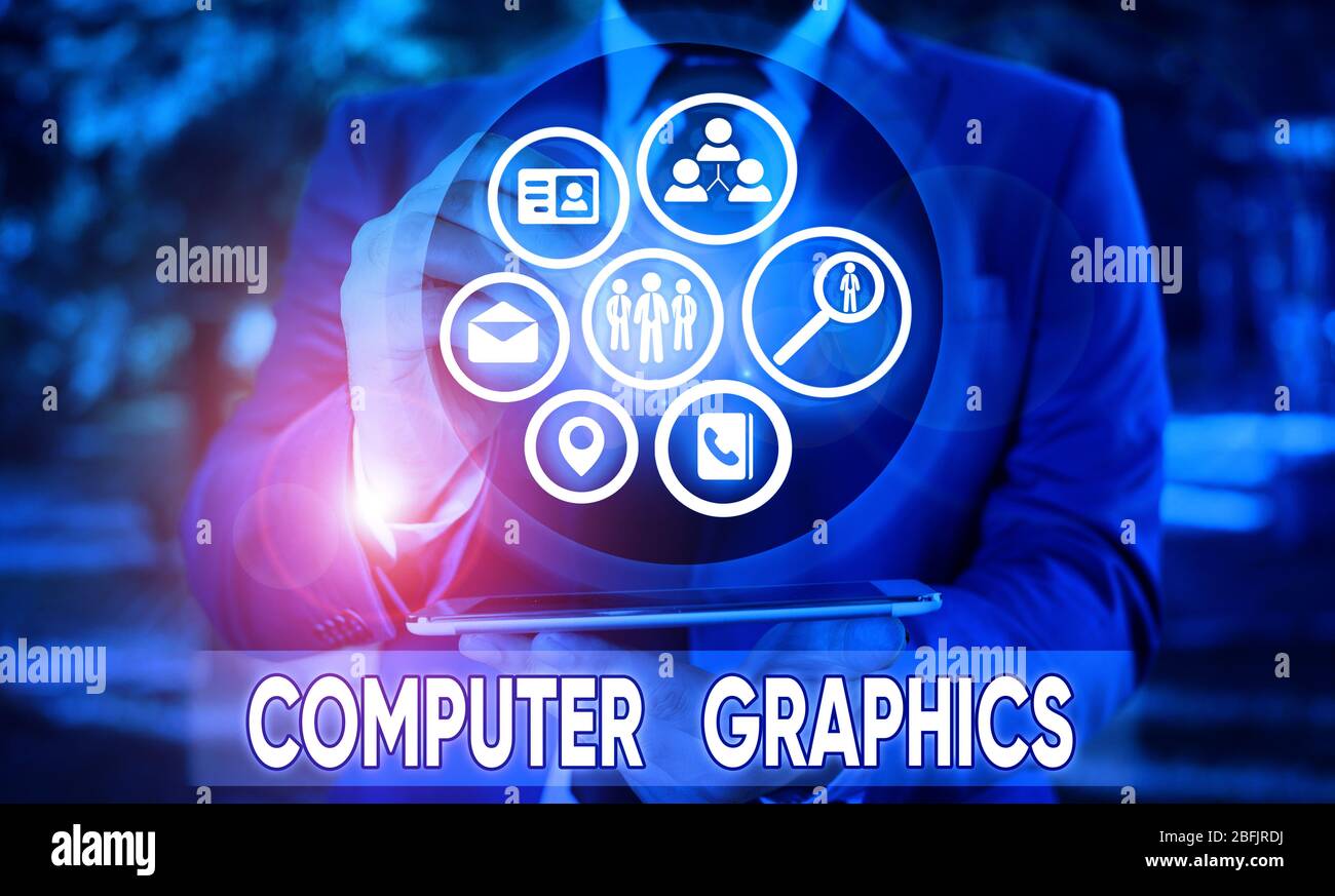 Word writing text Computer Graphics. Business photo showcasing visual ...