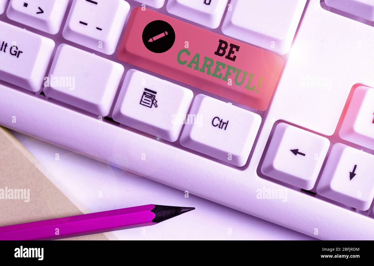 Handwriting text Be Careful. Conceptual photo making sure of avoiding ...