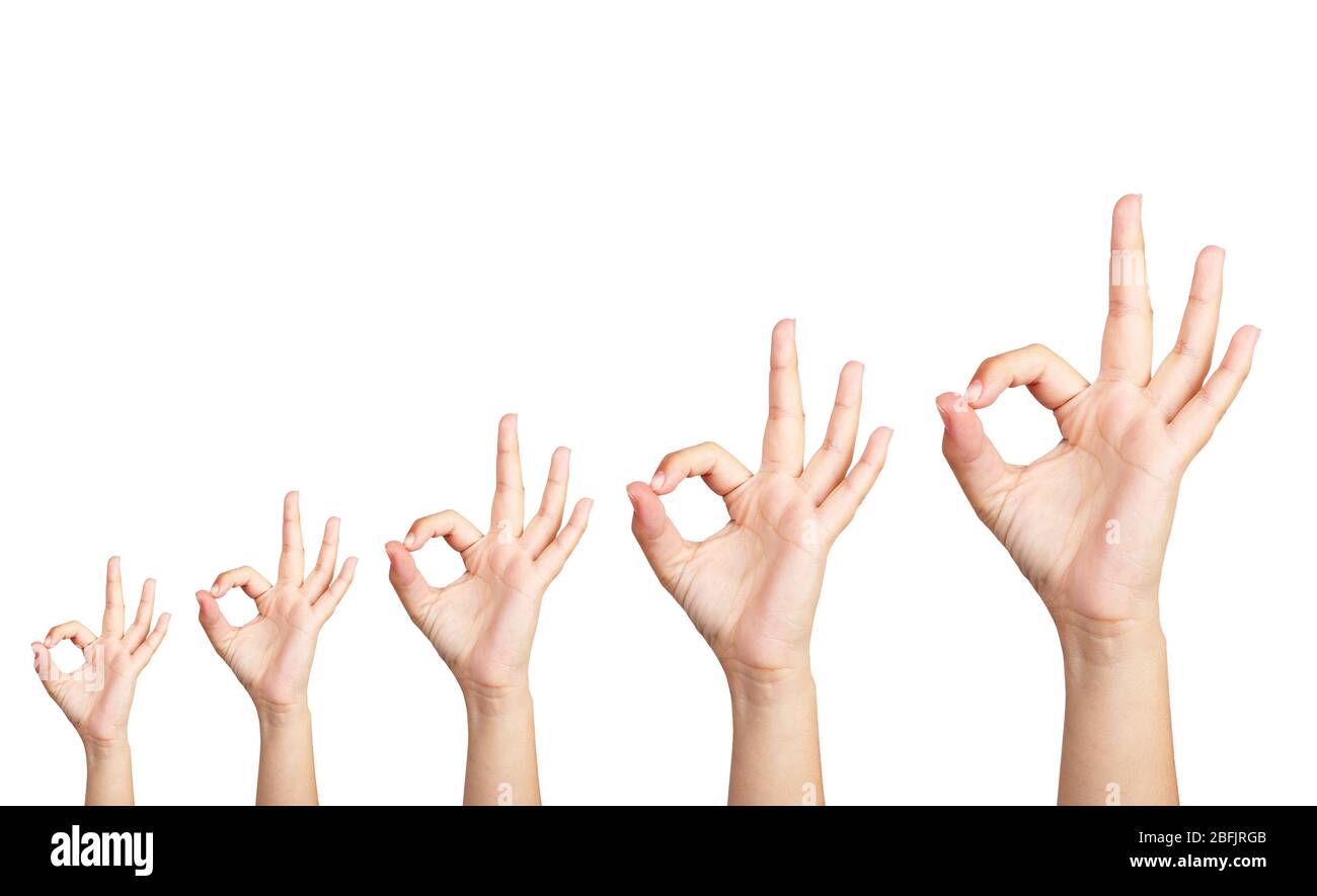 People's hands isolated on white Stock Photo - Alamy