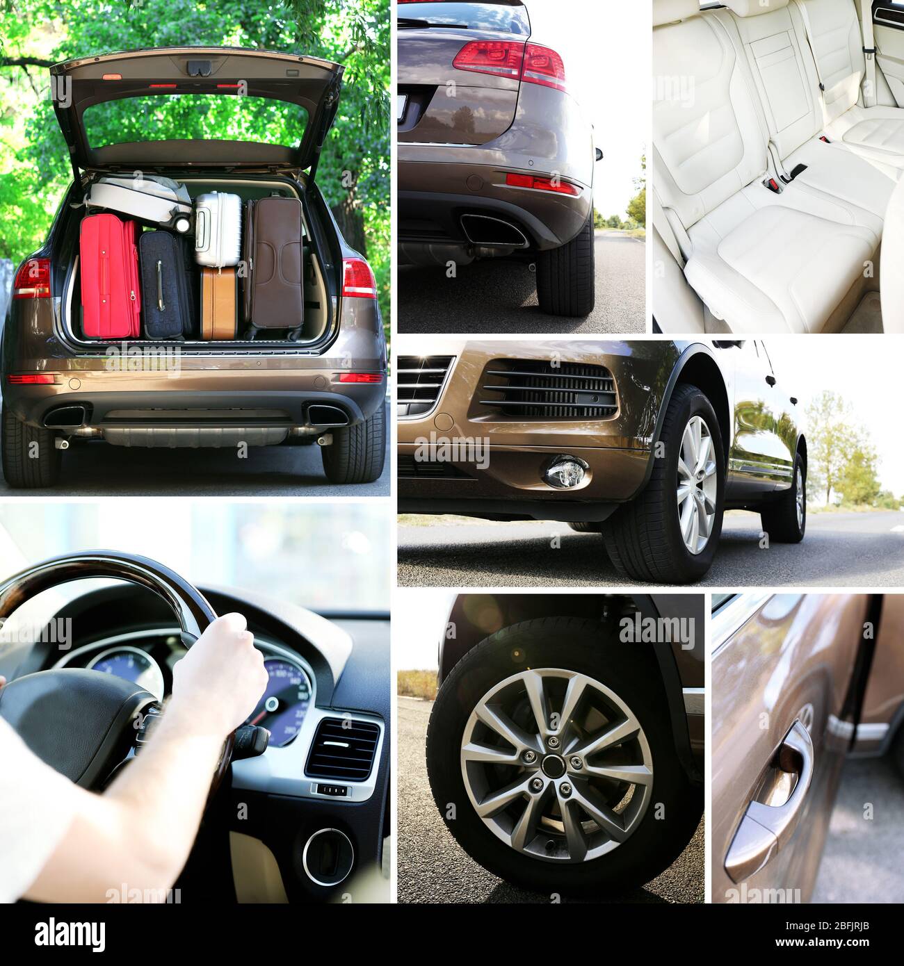 Modern car collage Stock Photo - Alamy