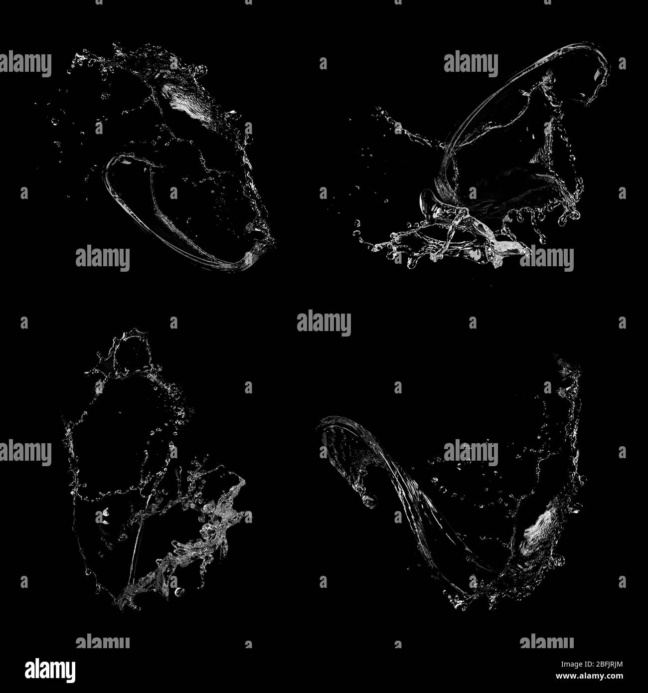 Dynamic splashes of color Black and White Stock Photos & Images - Alamy