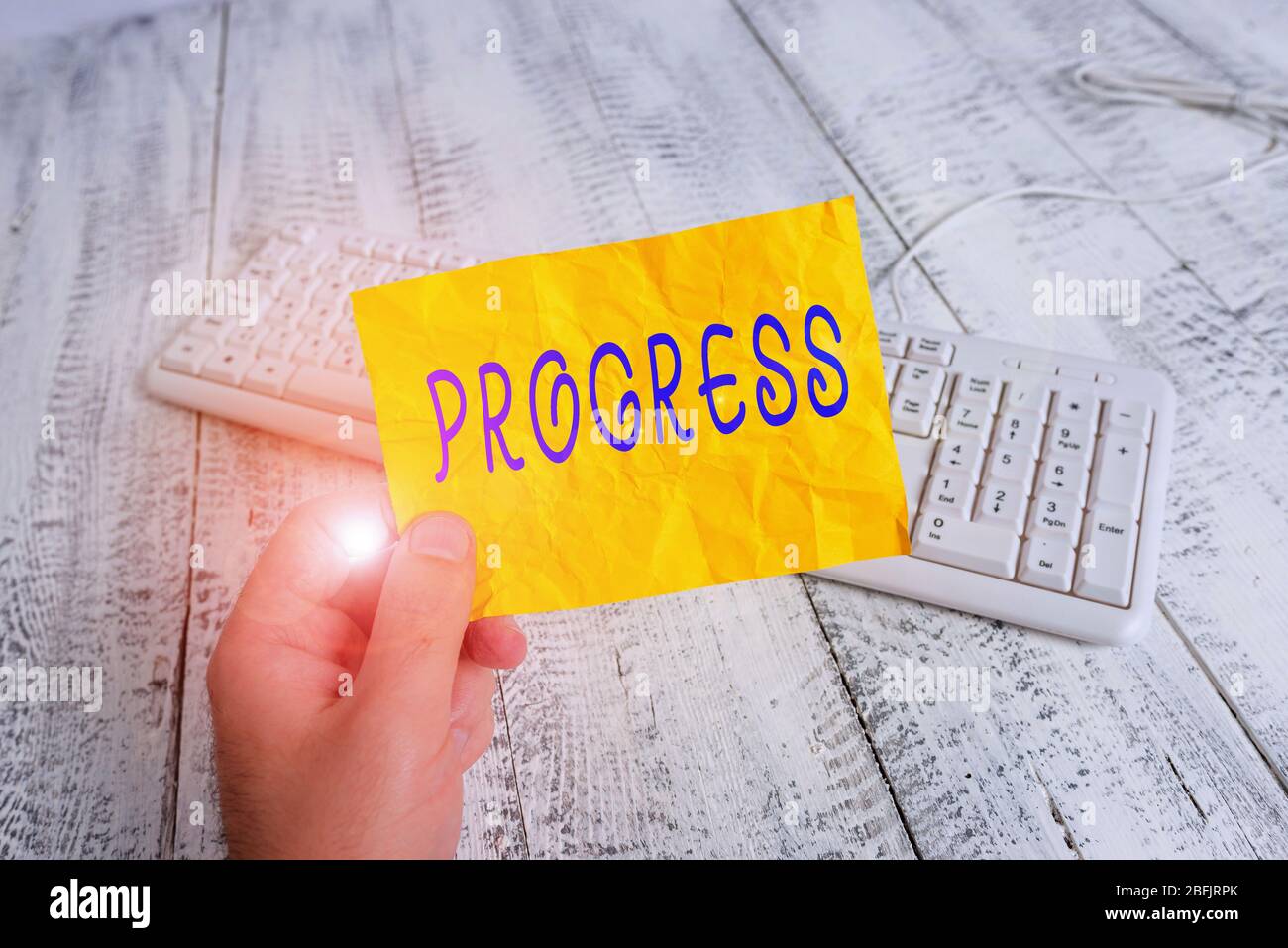 Text sign showing Progress. Business photo showcasing development ...