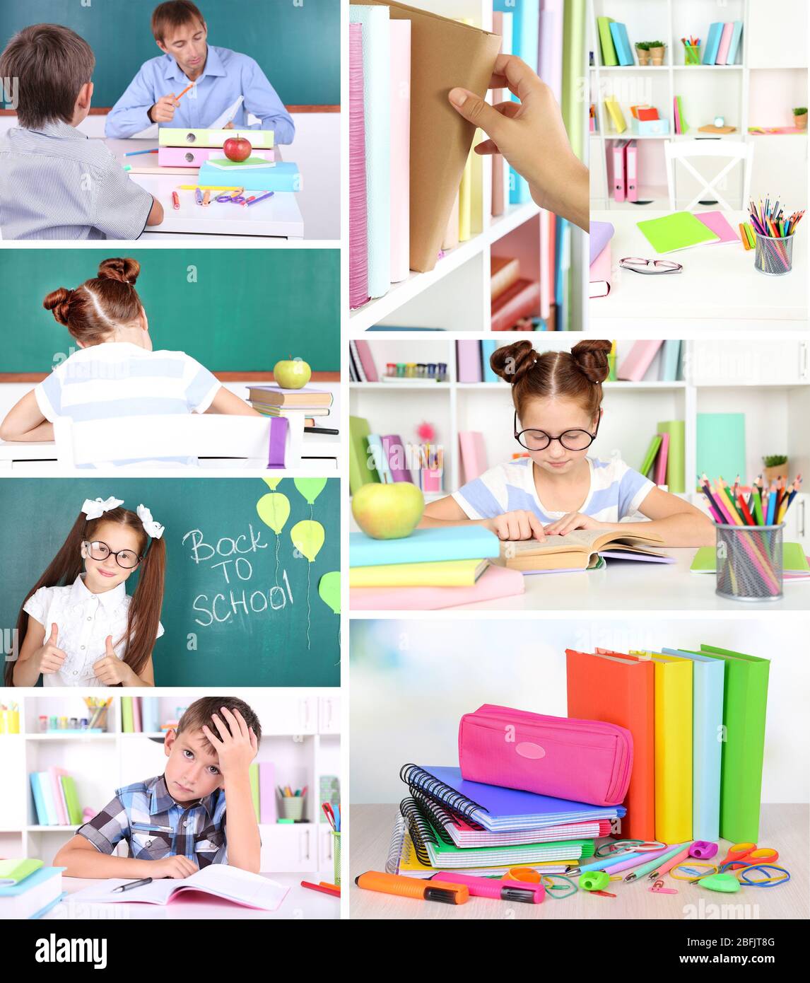 Collage student child hi-res stock photography and images - Alamy