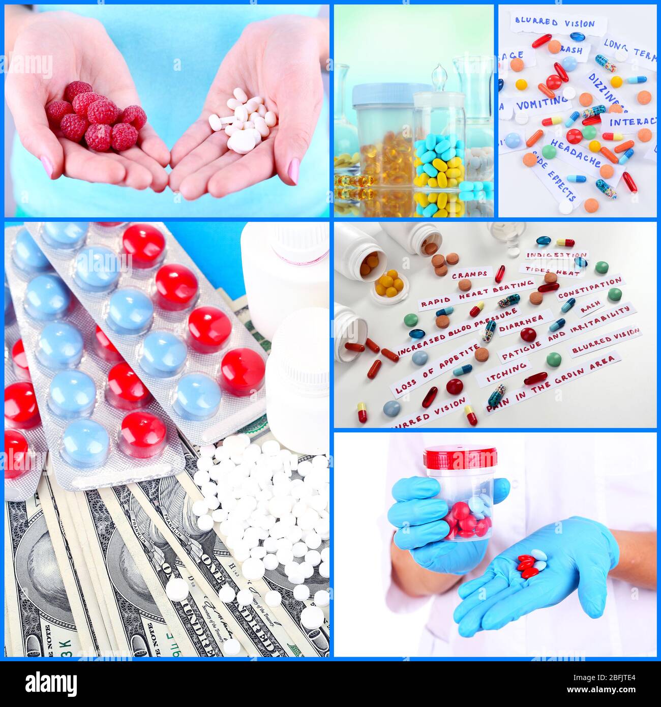 Medicine collage money hi-res stock photography and images - Alamy