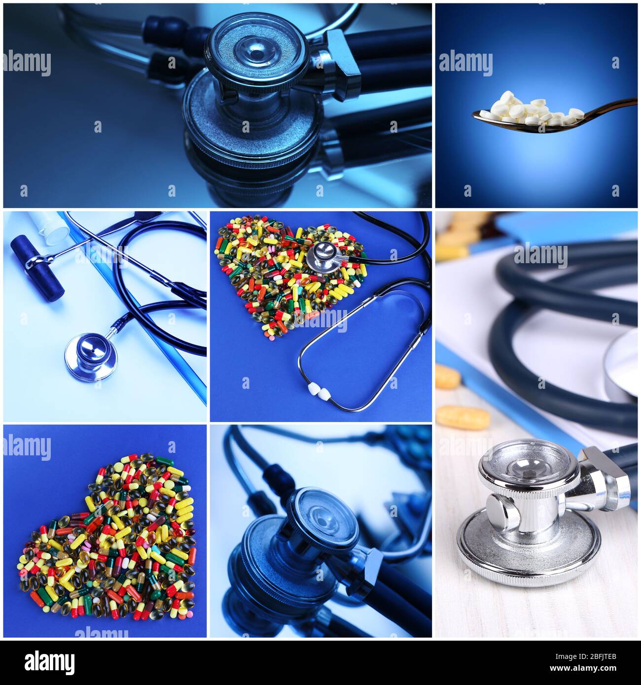 Heart health collage Cut Out Stock Images & Pictures - Alamy