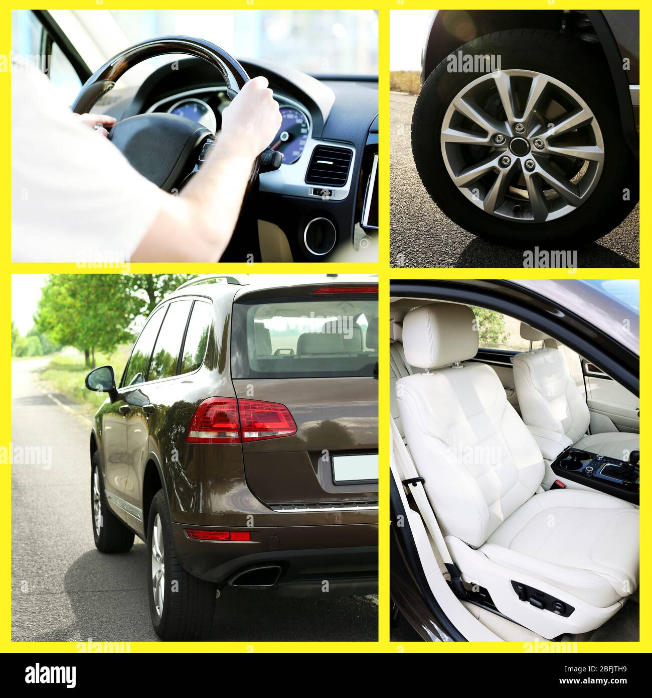 Modern car collage Stock Photo - Alamy