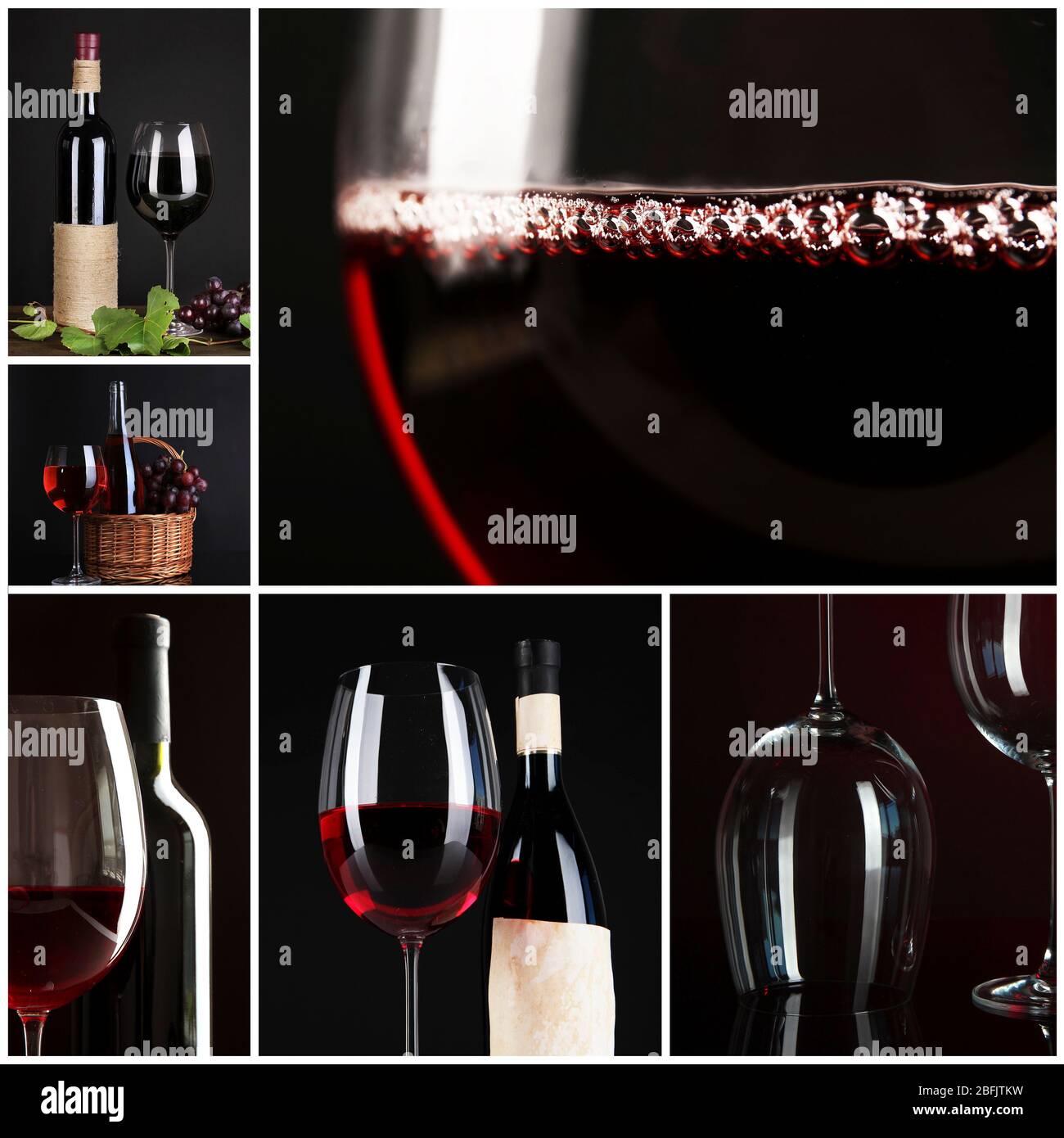 Wine bottle collage Cut Out Stock Images & Pictures - Alamy