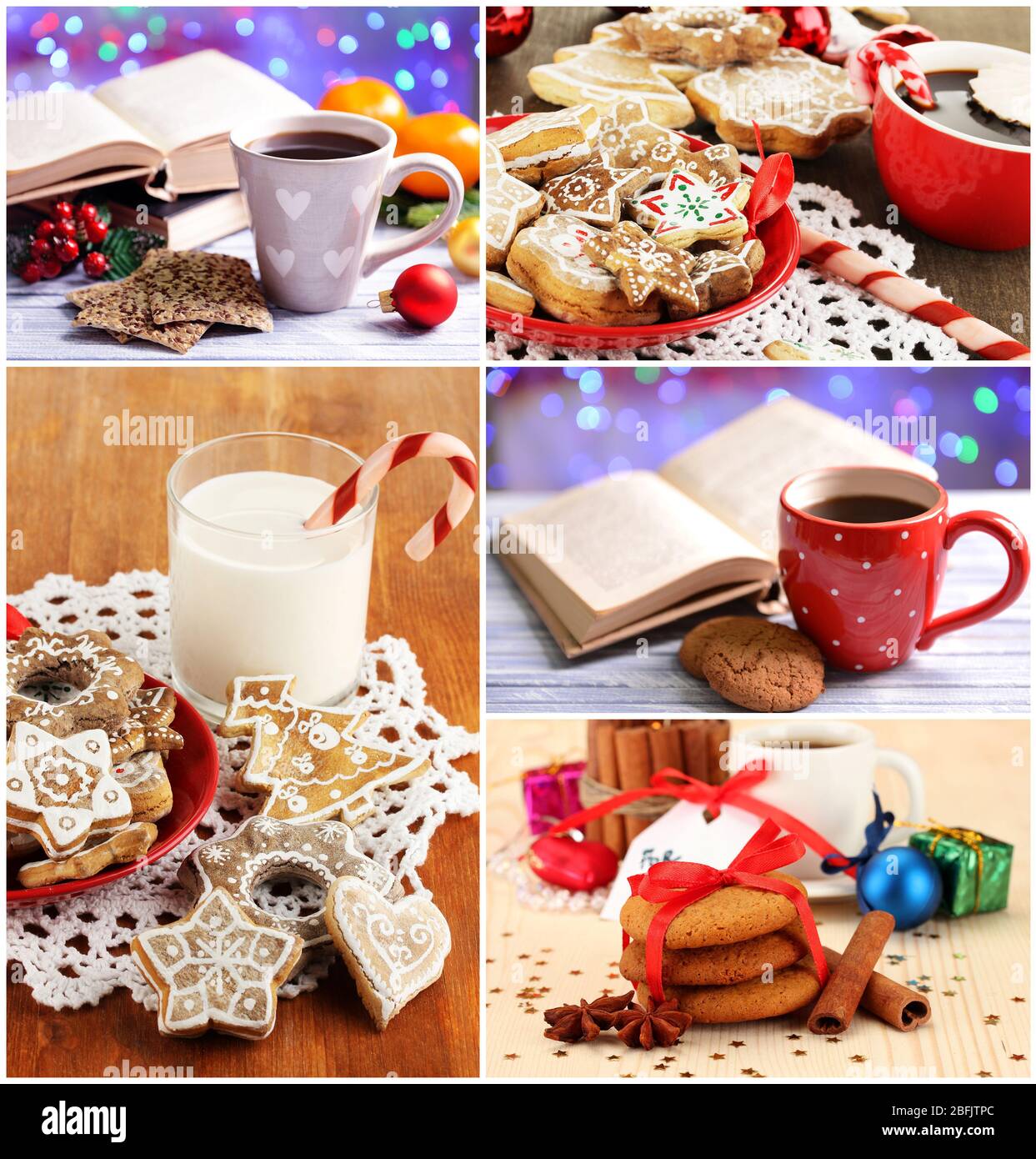Christmas sweets collage Stock Photo - Alamy