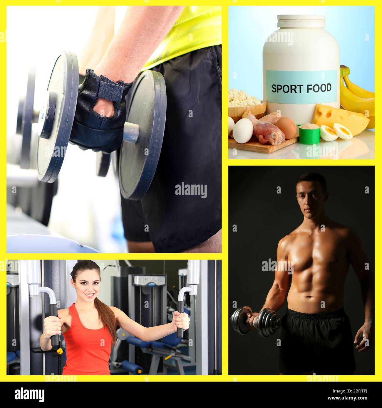 Fitness and nutrition collage hi-res stock photography and images - Alamy