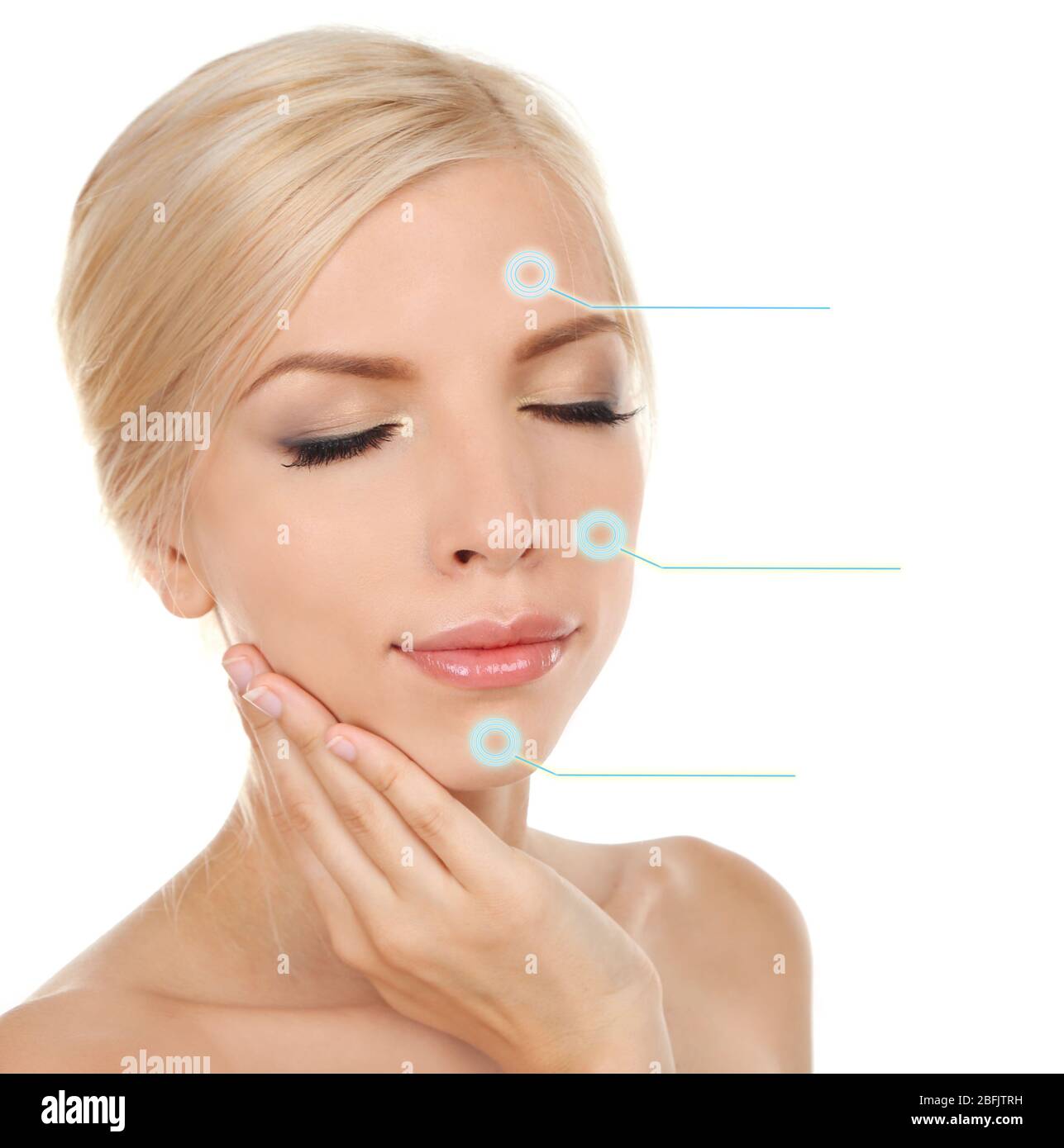 Female beauty concept. Perfect face proportions Stock Photo - Alamy