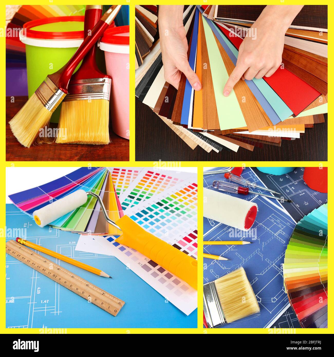 Interior design collage Stock Photo - Alamy
