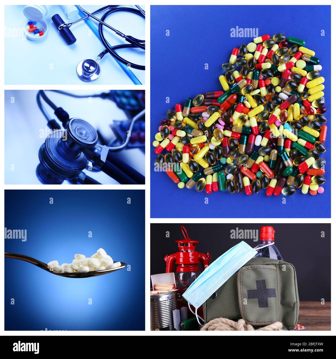 Heart health collage Cut Out Stock Images & Pictures - Alamy