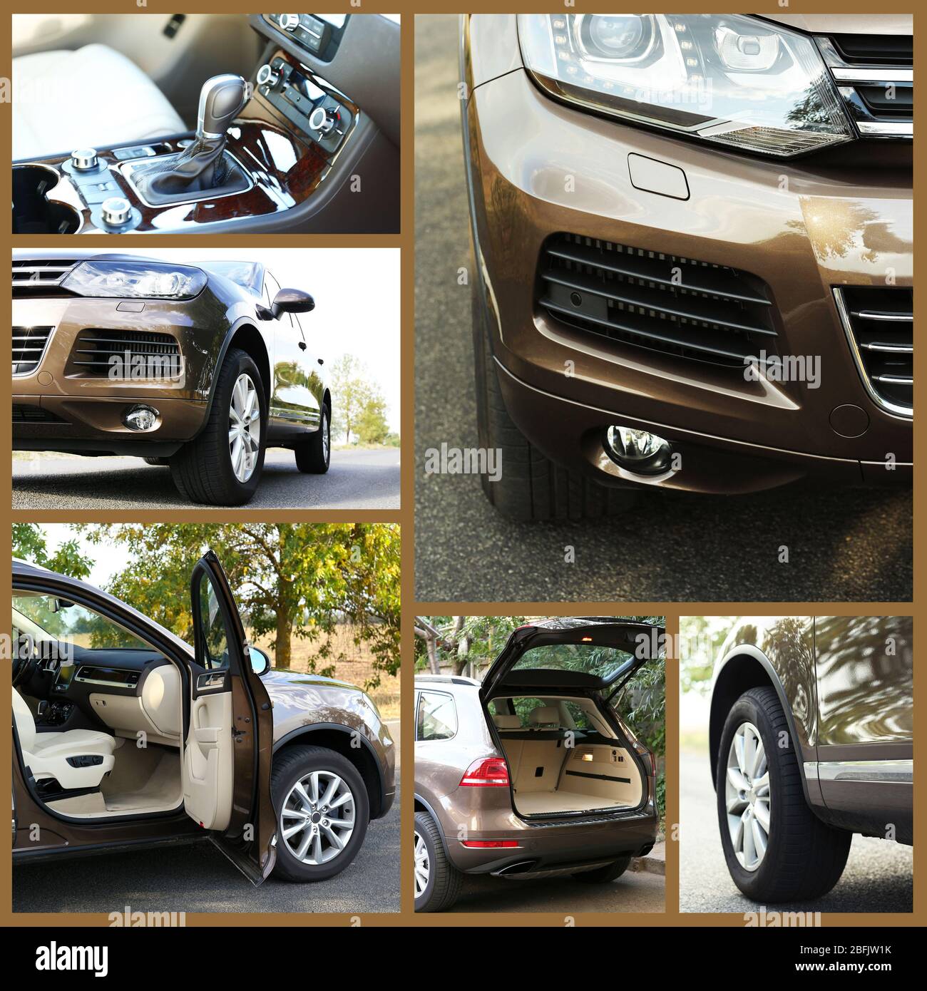 Modern car collage Stock Photo - Alamy