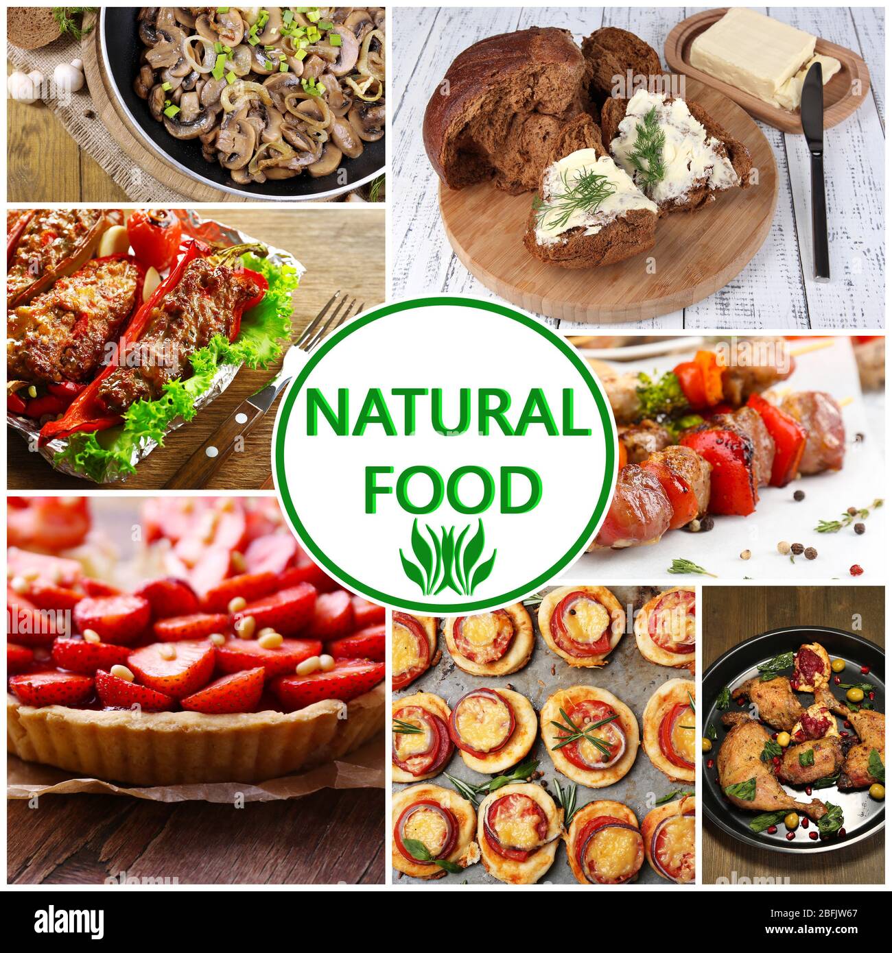 Delicious homemade food collage Stock Photo - Alamy