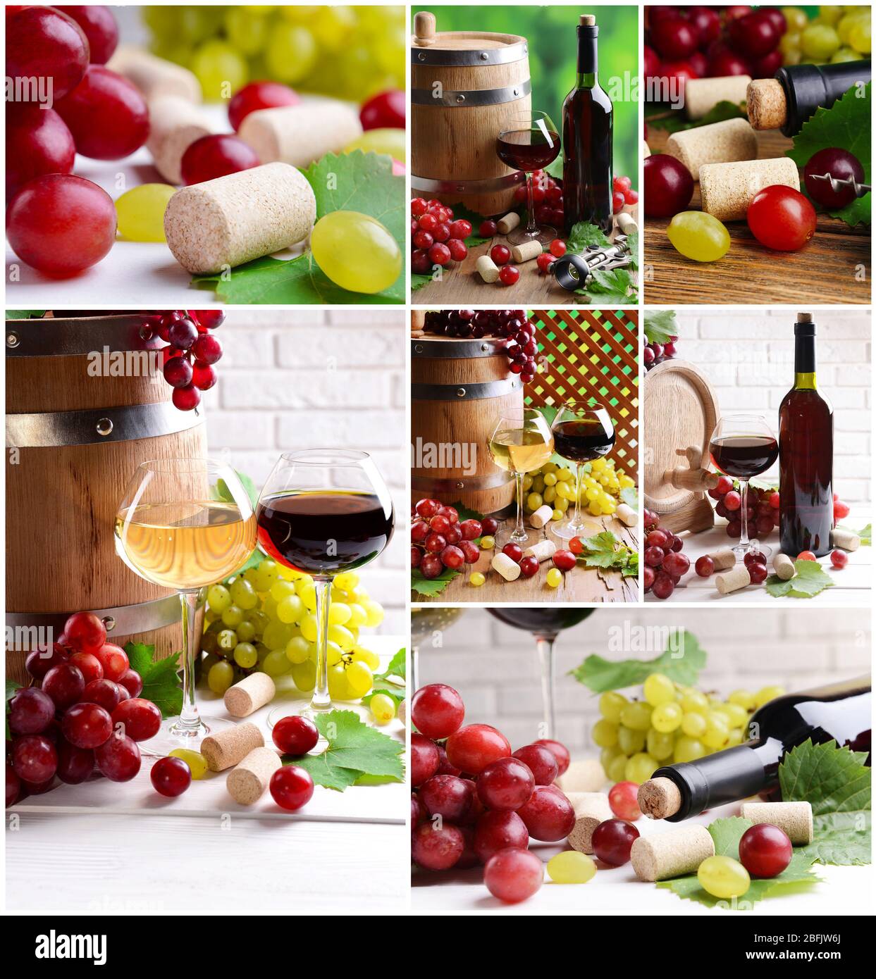 Wine bottle collage Cut Out Stock Images & Pictures - Alamy