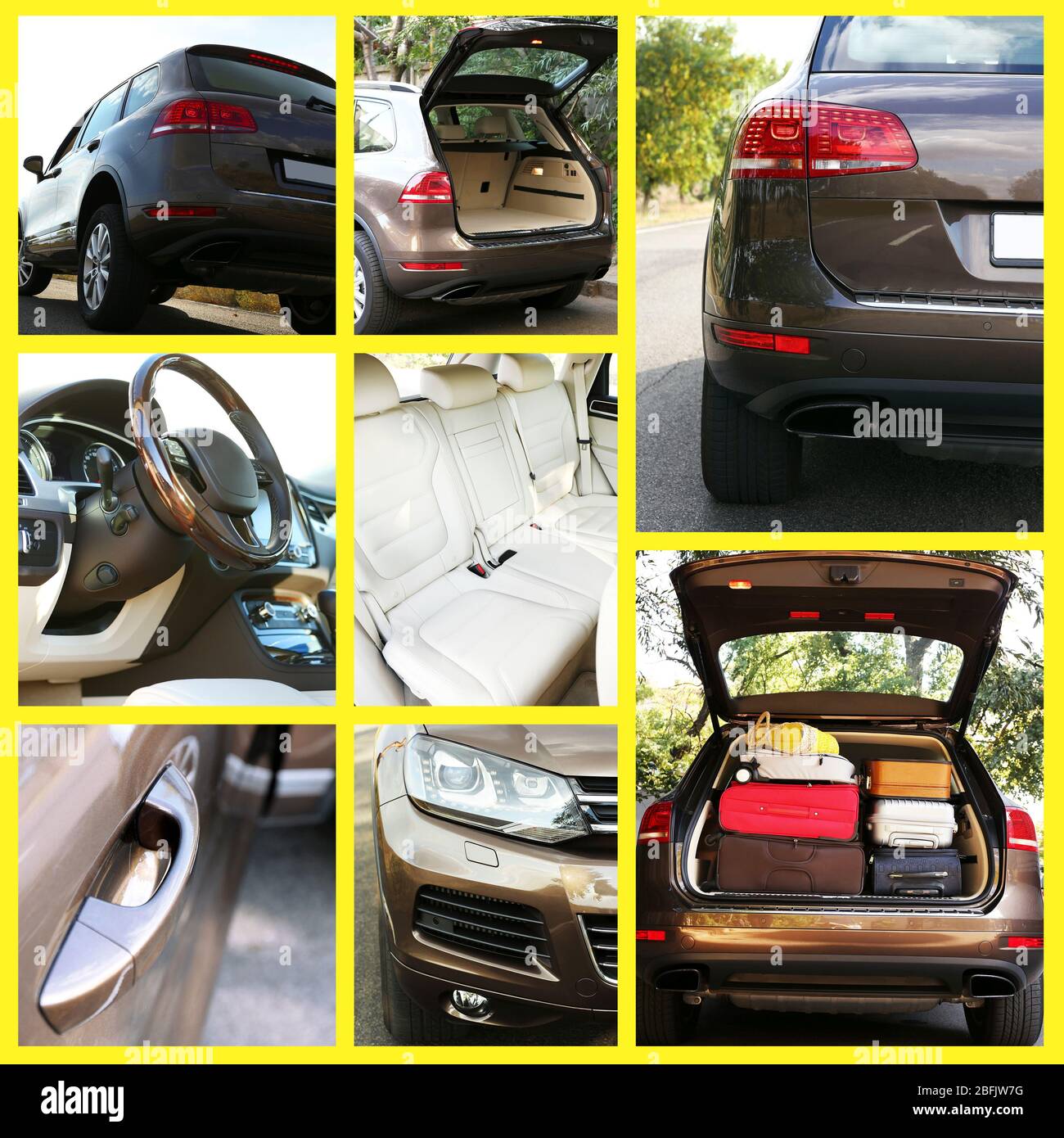 Modern car collage Stock Photo - Alamy