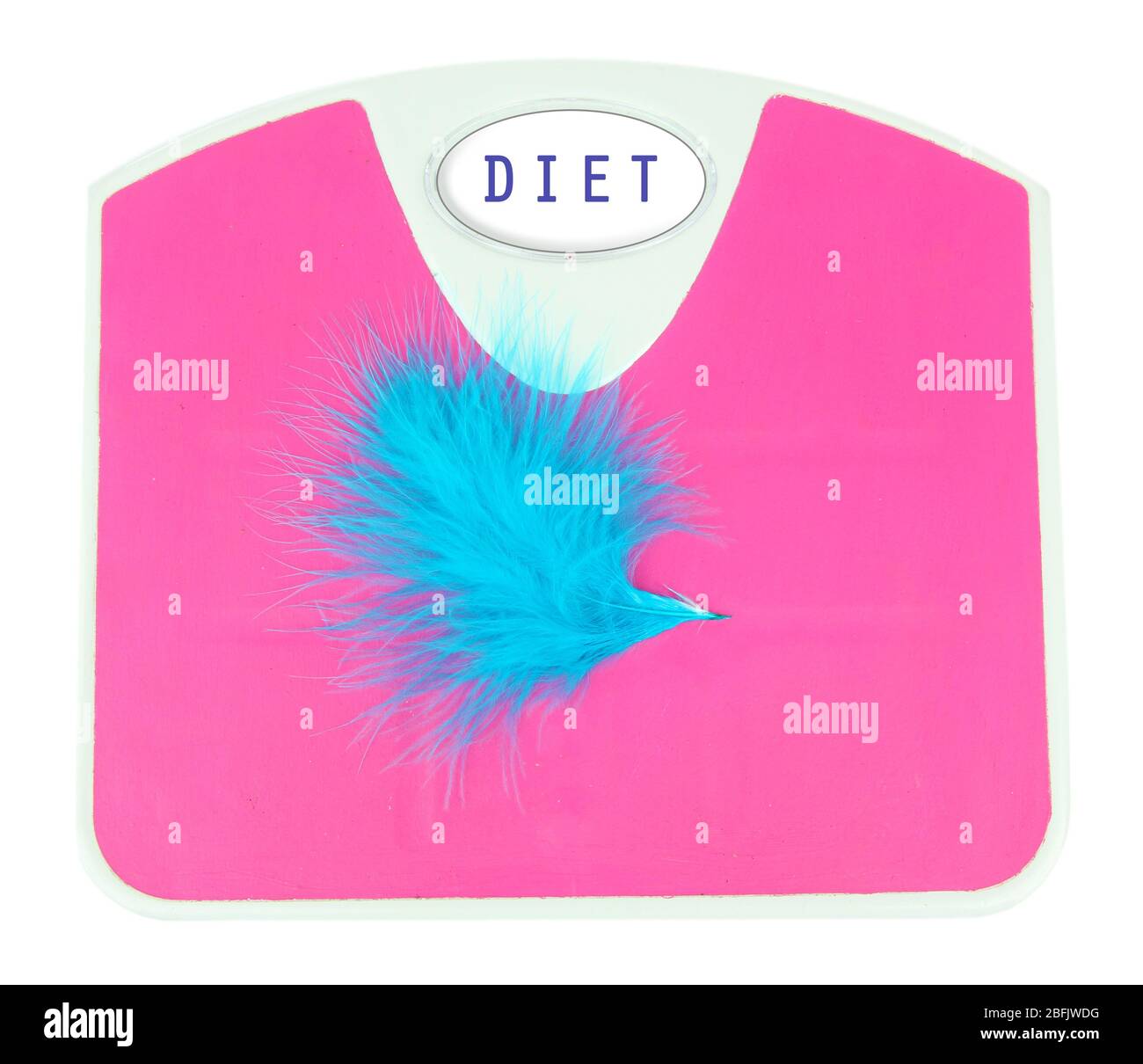 Feather on scales isolated on white Stock Photo - Alamy