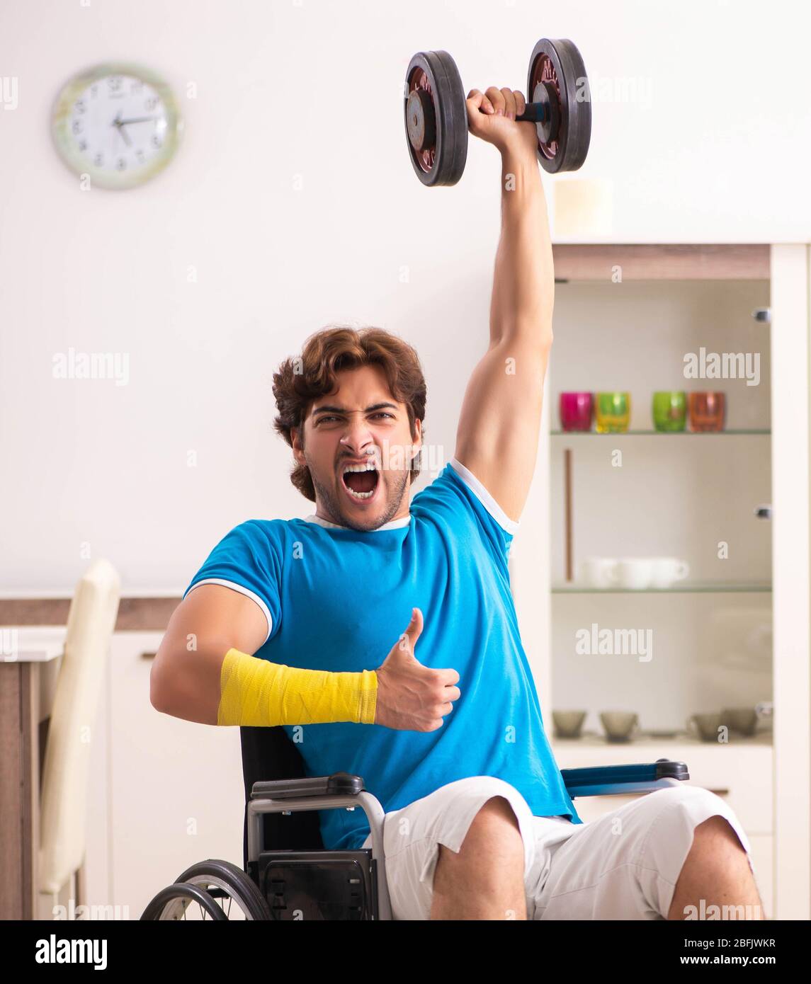 The injured man recovering from his injury Stock Photo - Alamy