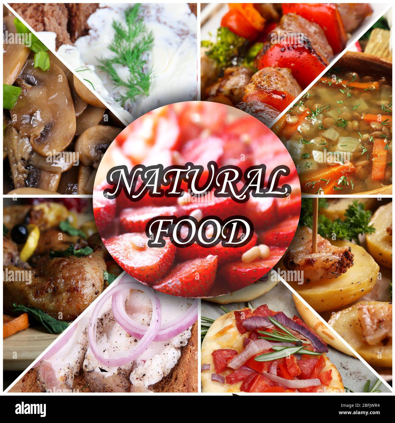 Delicious homemade food collage Stock Photo - Alamy