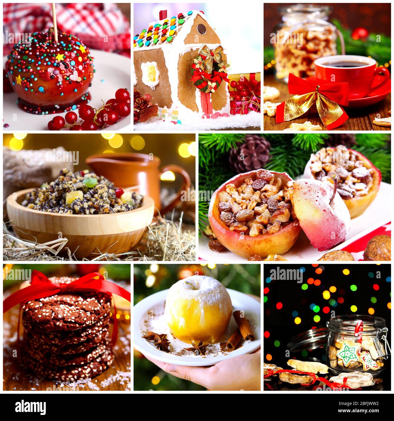 Christmas delicious dishes collage Stock Photo - Alamy