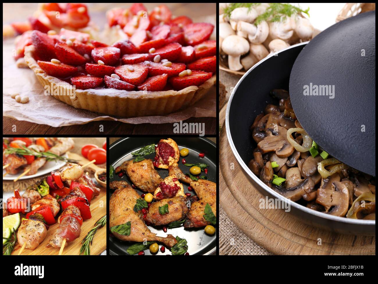 Delicious homemade food collage Stock Photo - Alamy