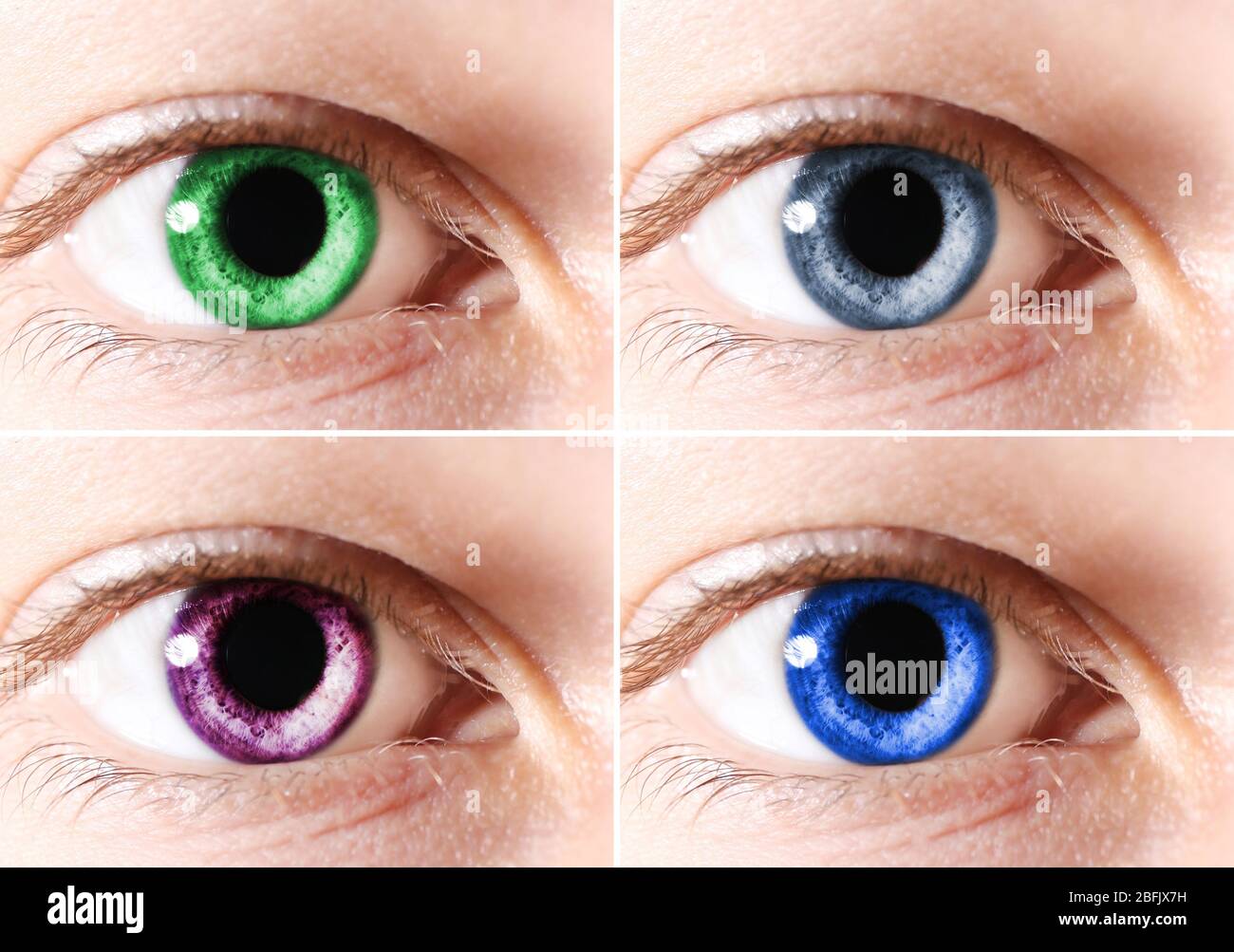 Colorful eyes collage close-up Stock Photo - Alamy