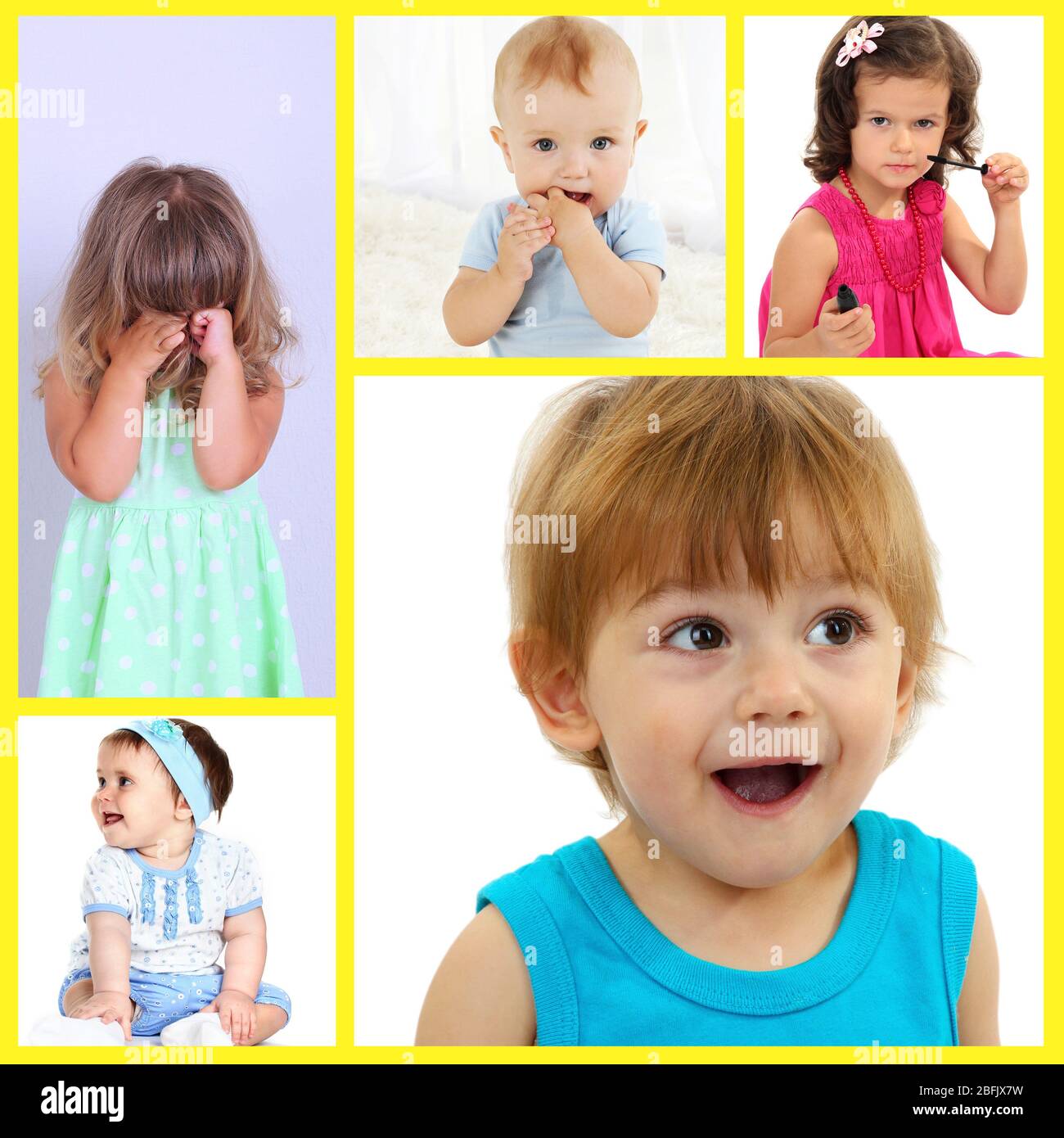 Cute little children collage Stock Photo - Alamy