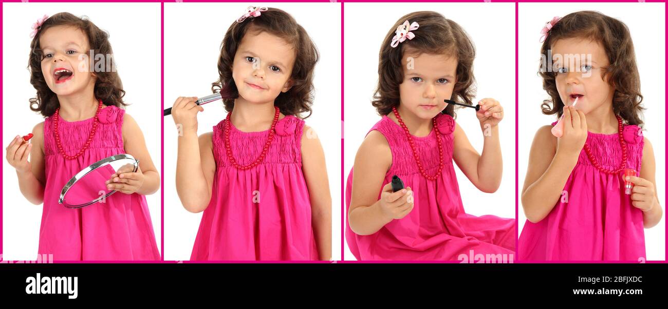 Cute little girl collage Stock Photo - Alamy