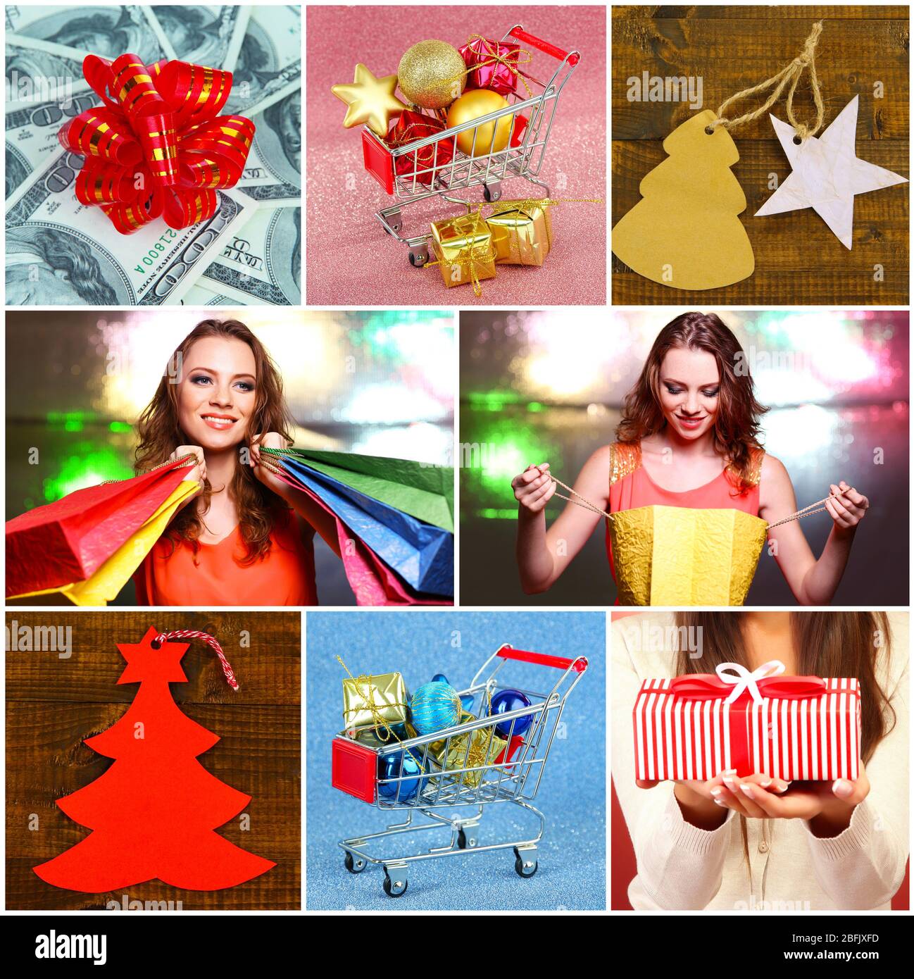 Christmas sale collage Stock Photo - Alamy
