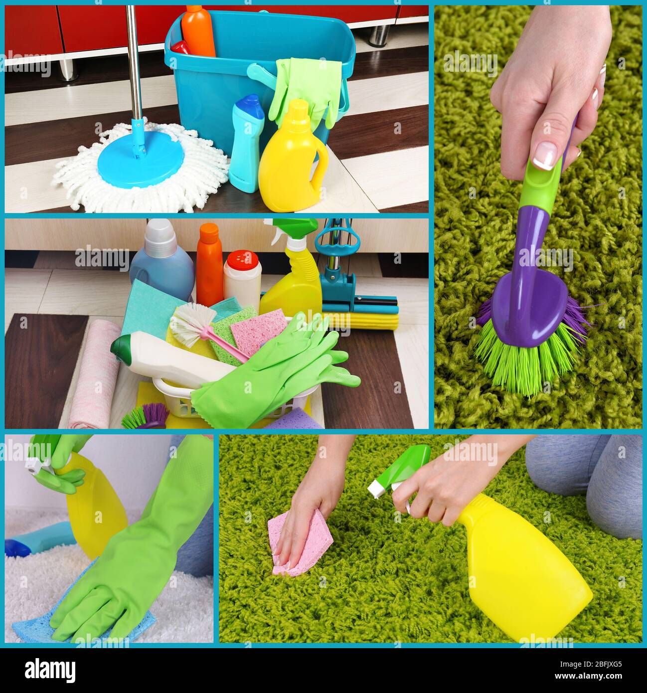 House cleaner collage hi-res stock photography and images - Alamy