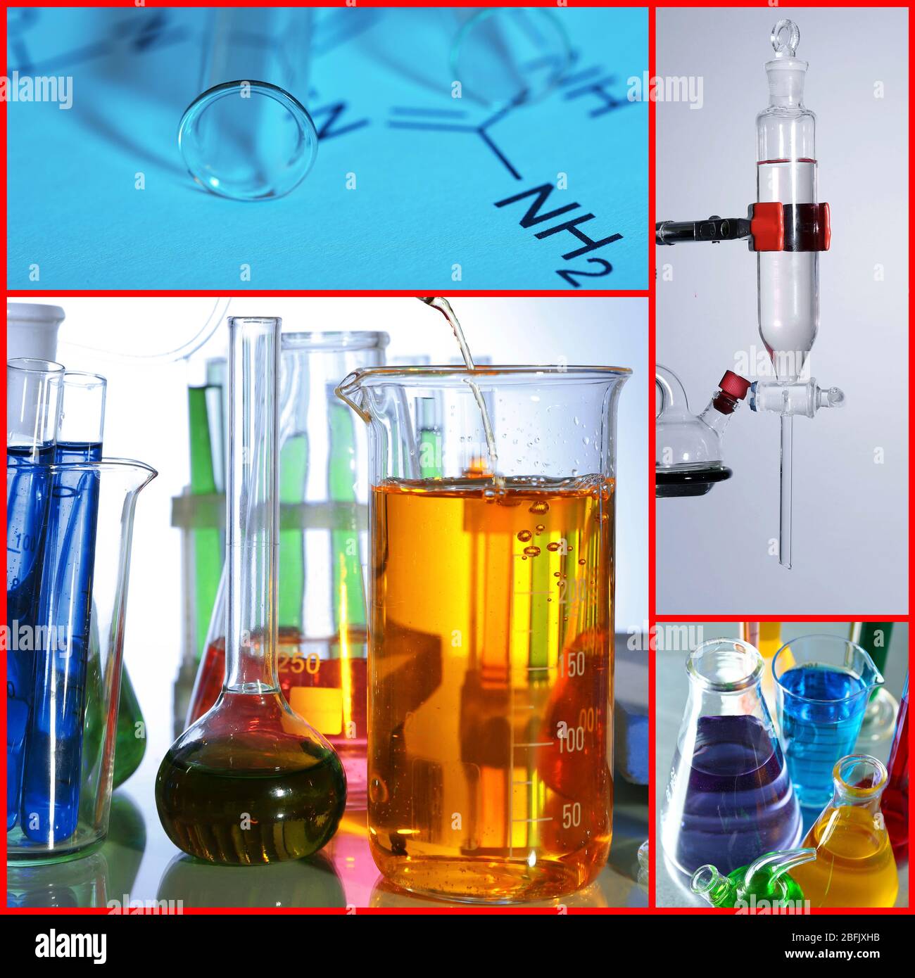 Chemistry concept. Lab Collage Stock Photo - Alamy