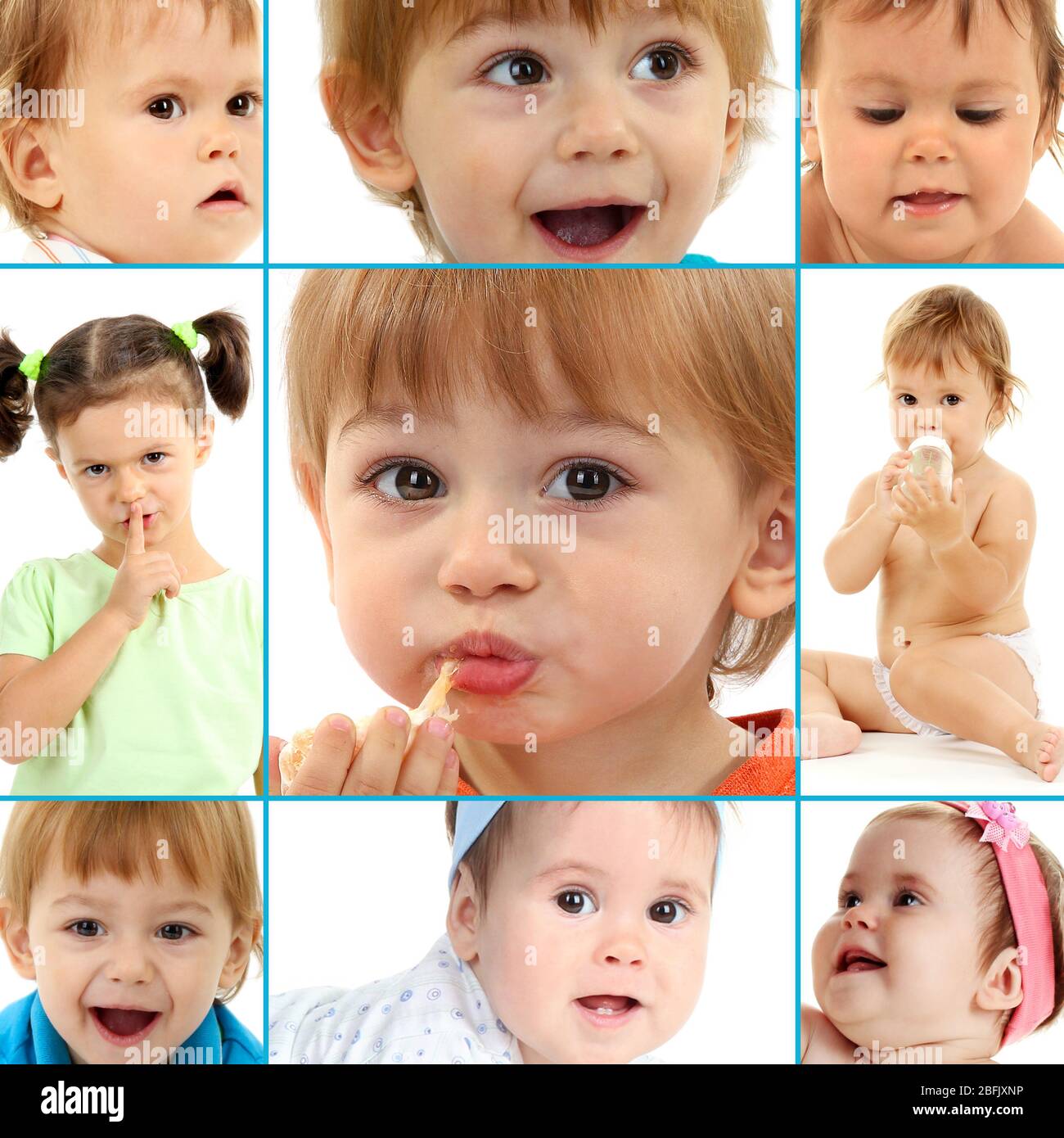 Cute little children collage Stock Photo - Alamy