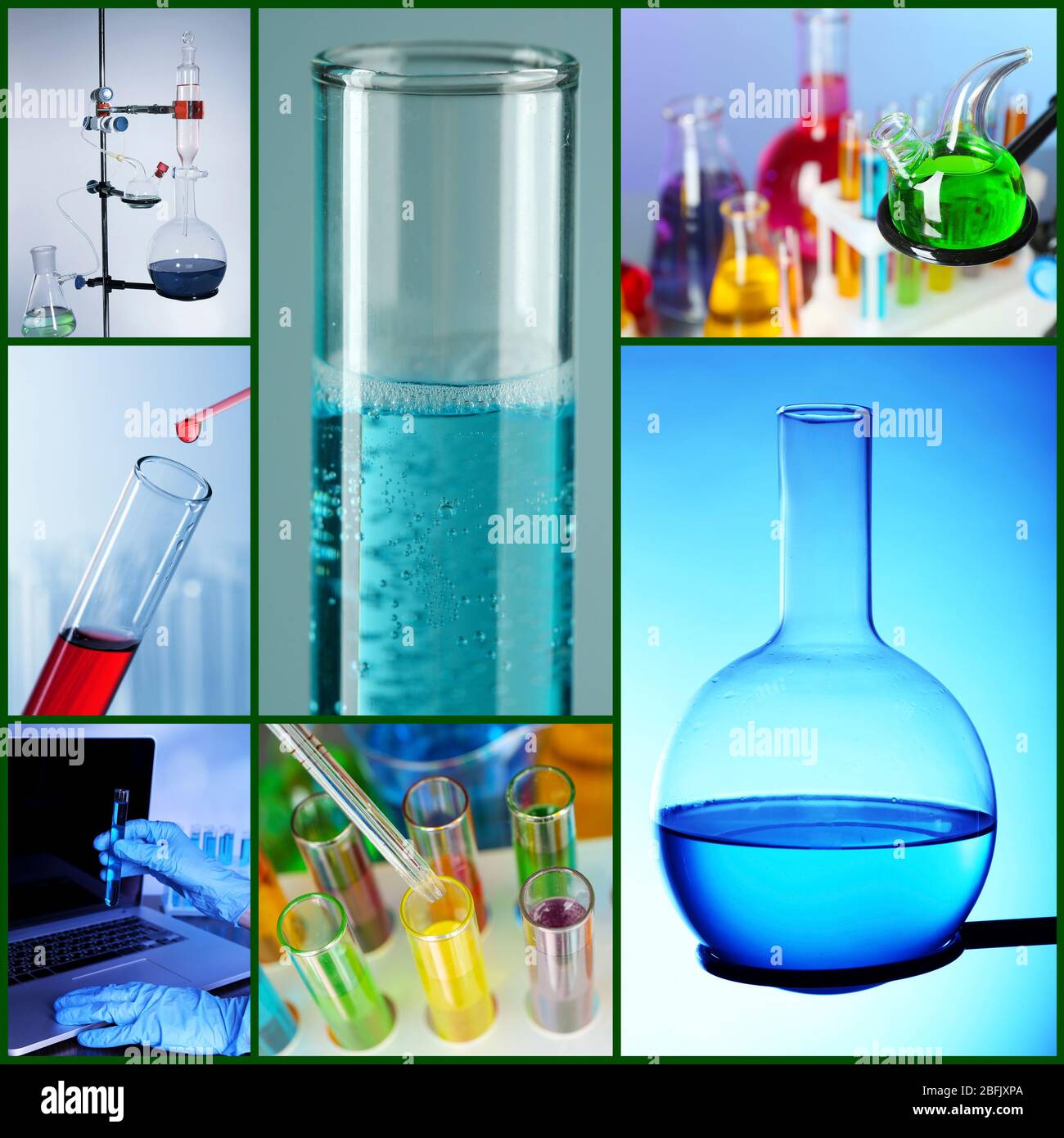 Chemistry concept. Lab Collage Stock Photo - Alamy