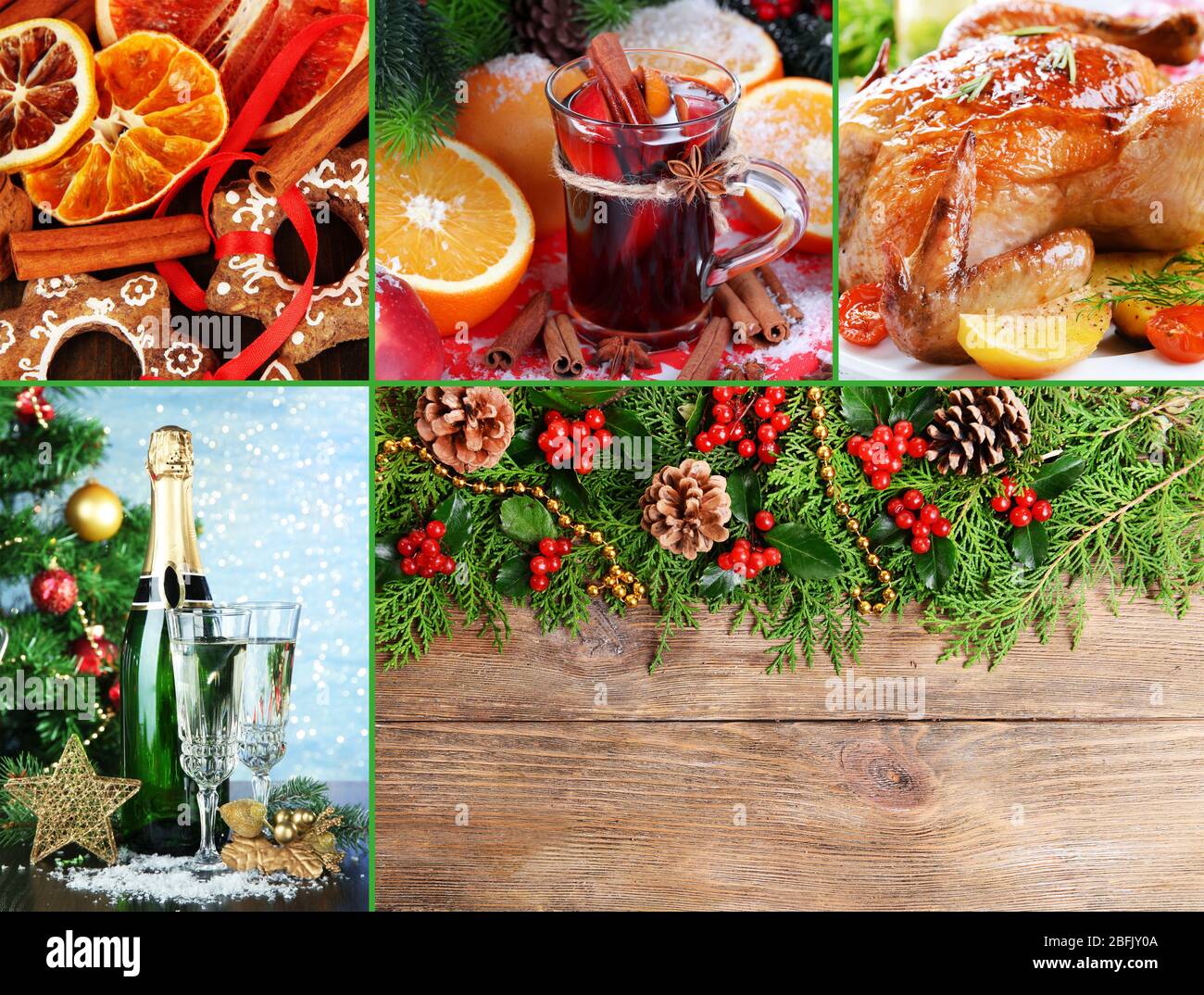 Merry Christmas collage Stock Photo - Alamy