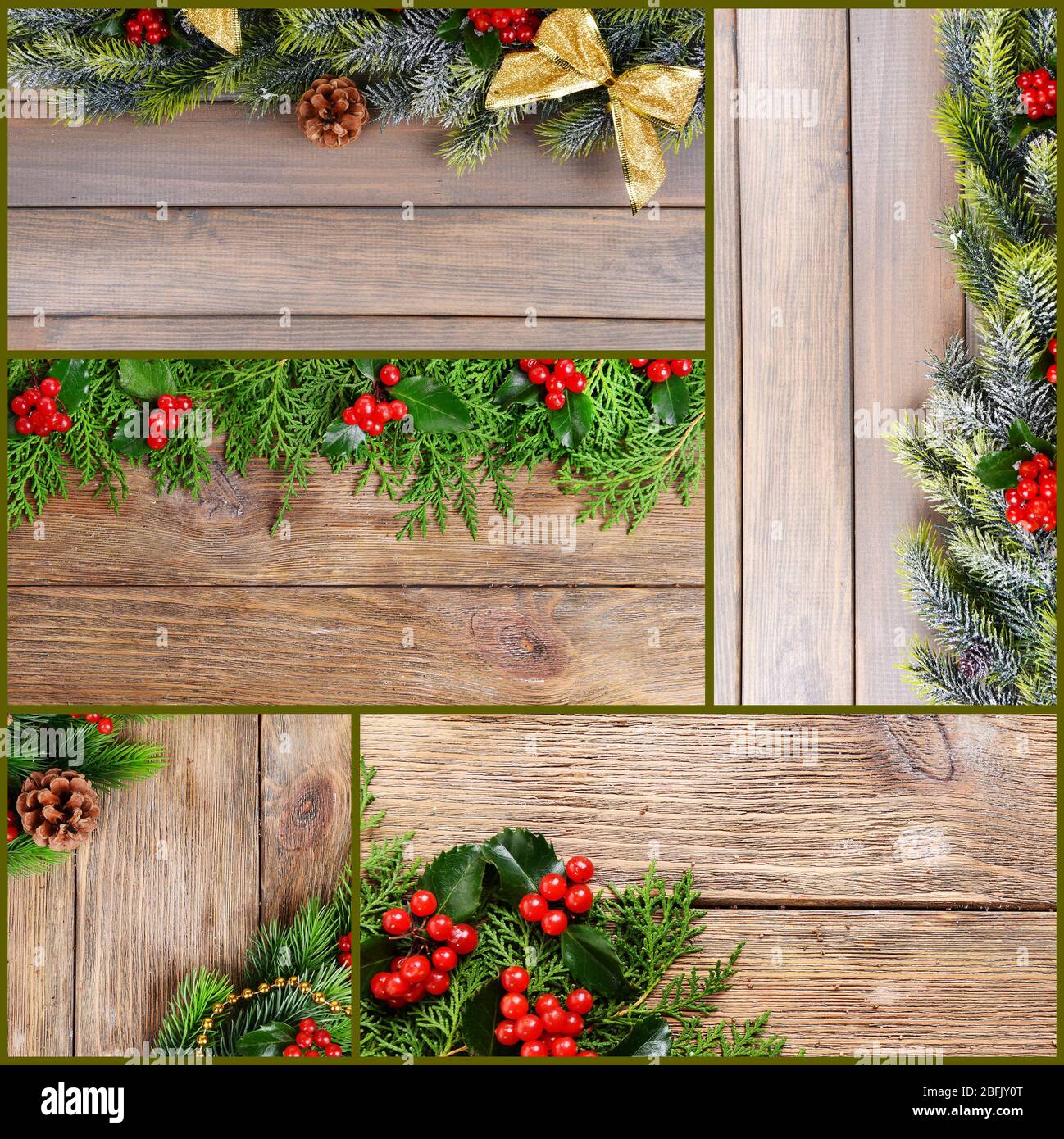 Merry Christmas collage Stock Photo - Alamy