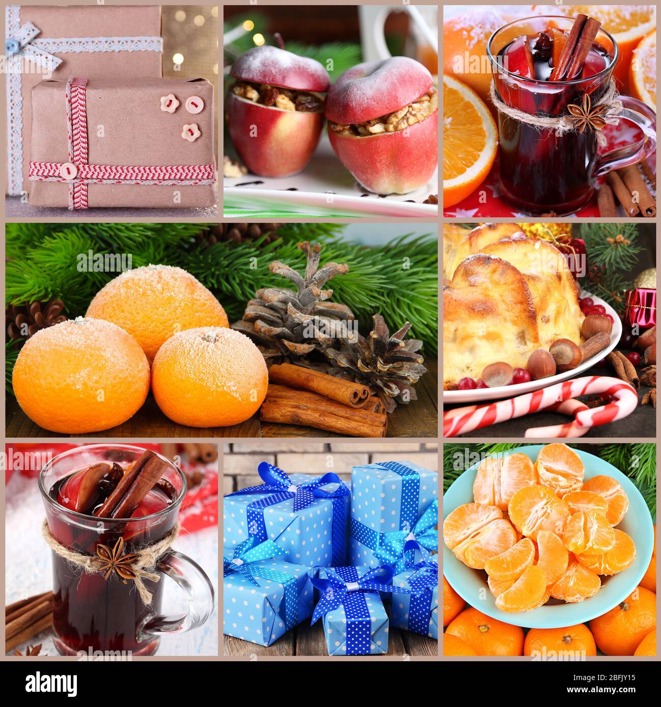 Merry Christmas collage Stock Photo - Alamy