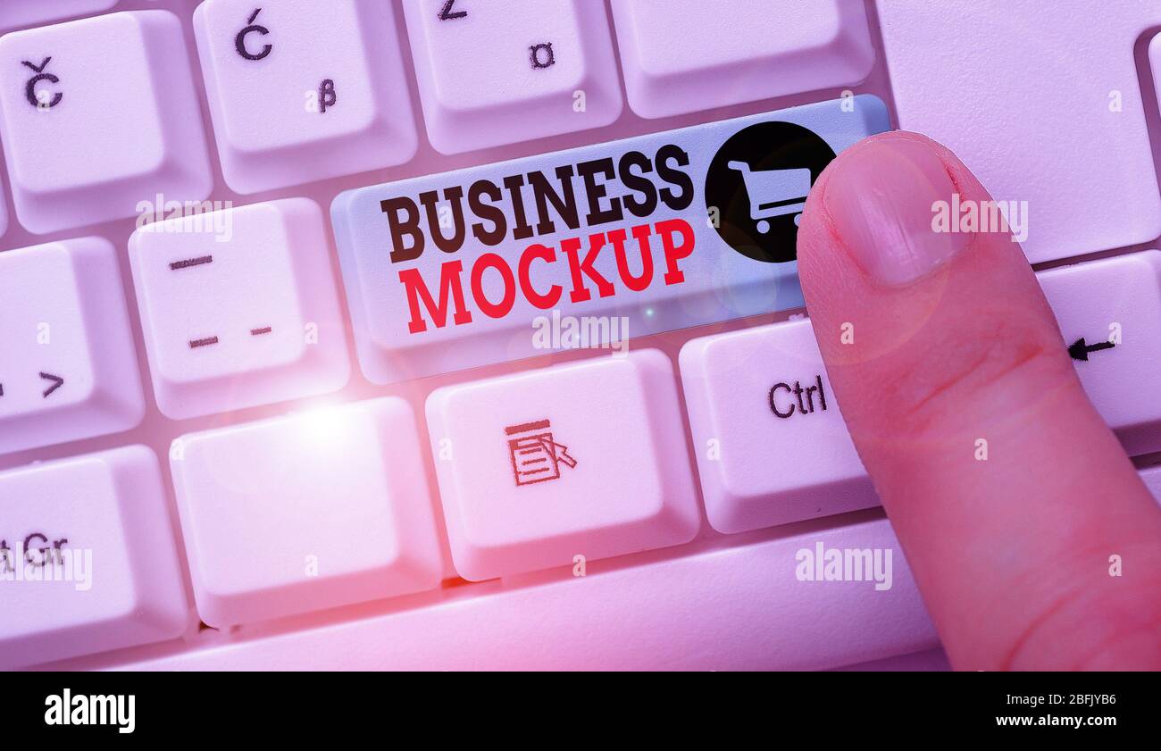 Conceptual hand writing showing Business Mockup. Concept meaning scale ...