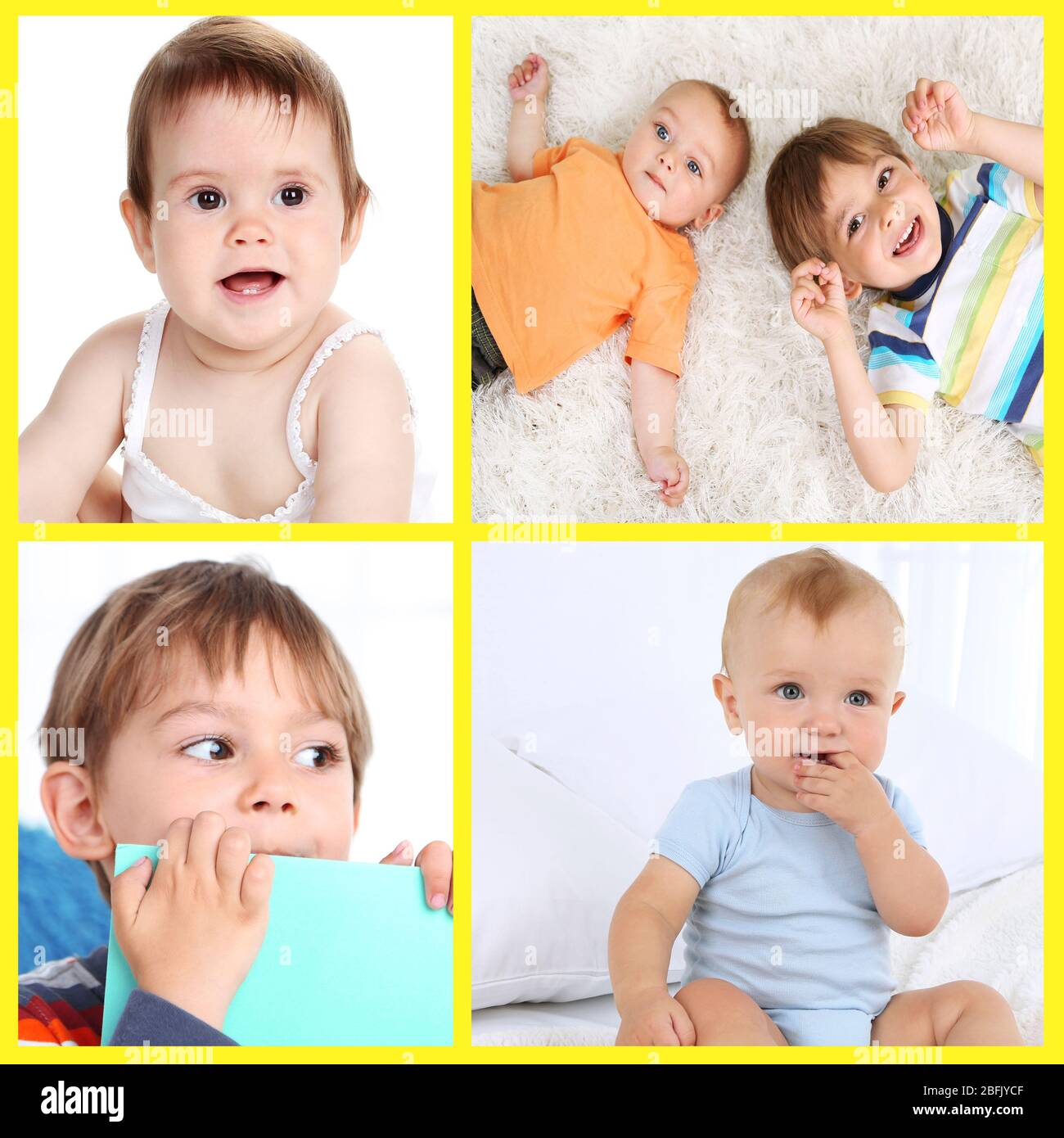 Cute little children collage Stock Photo - Alamy