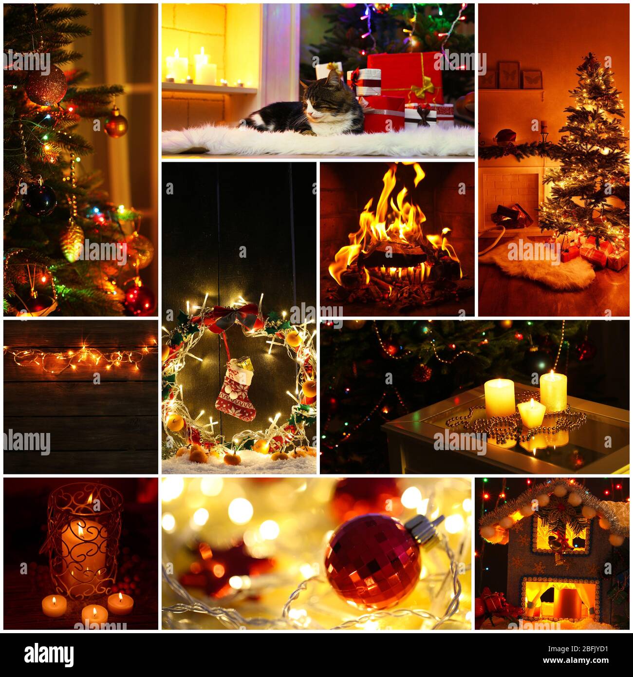 Cozy room interior christmas Cut Out Stock Images & Pictures - Alamy