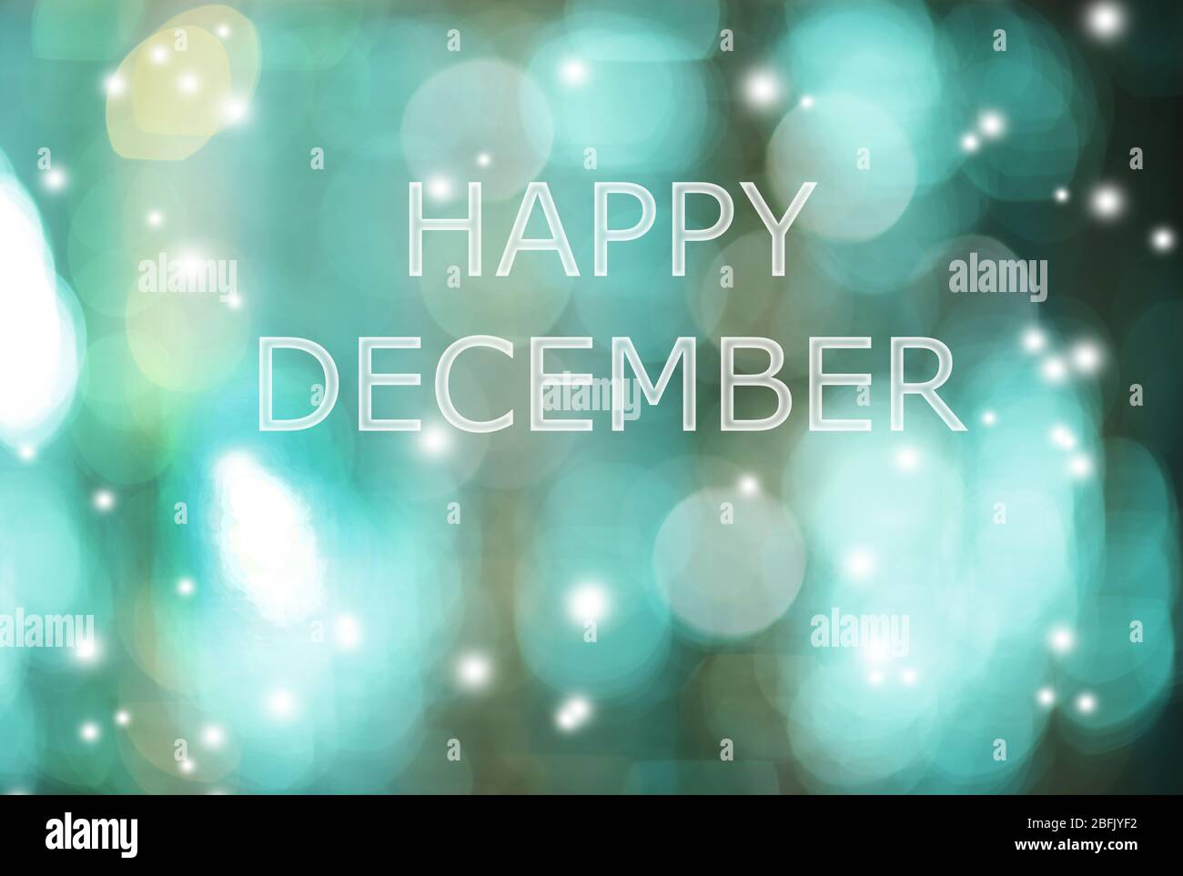 Happy December, greeting card Stock Photo - Alamy