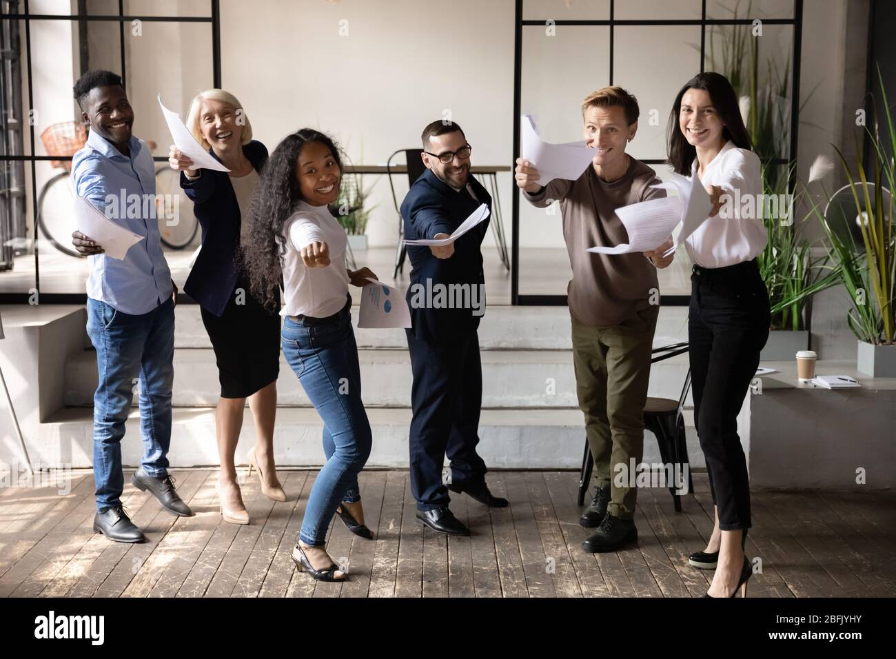 Overjoyed business employees hi-res stock photography and images - Alamy