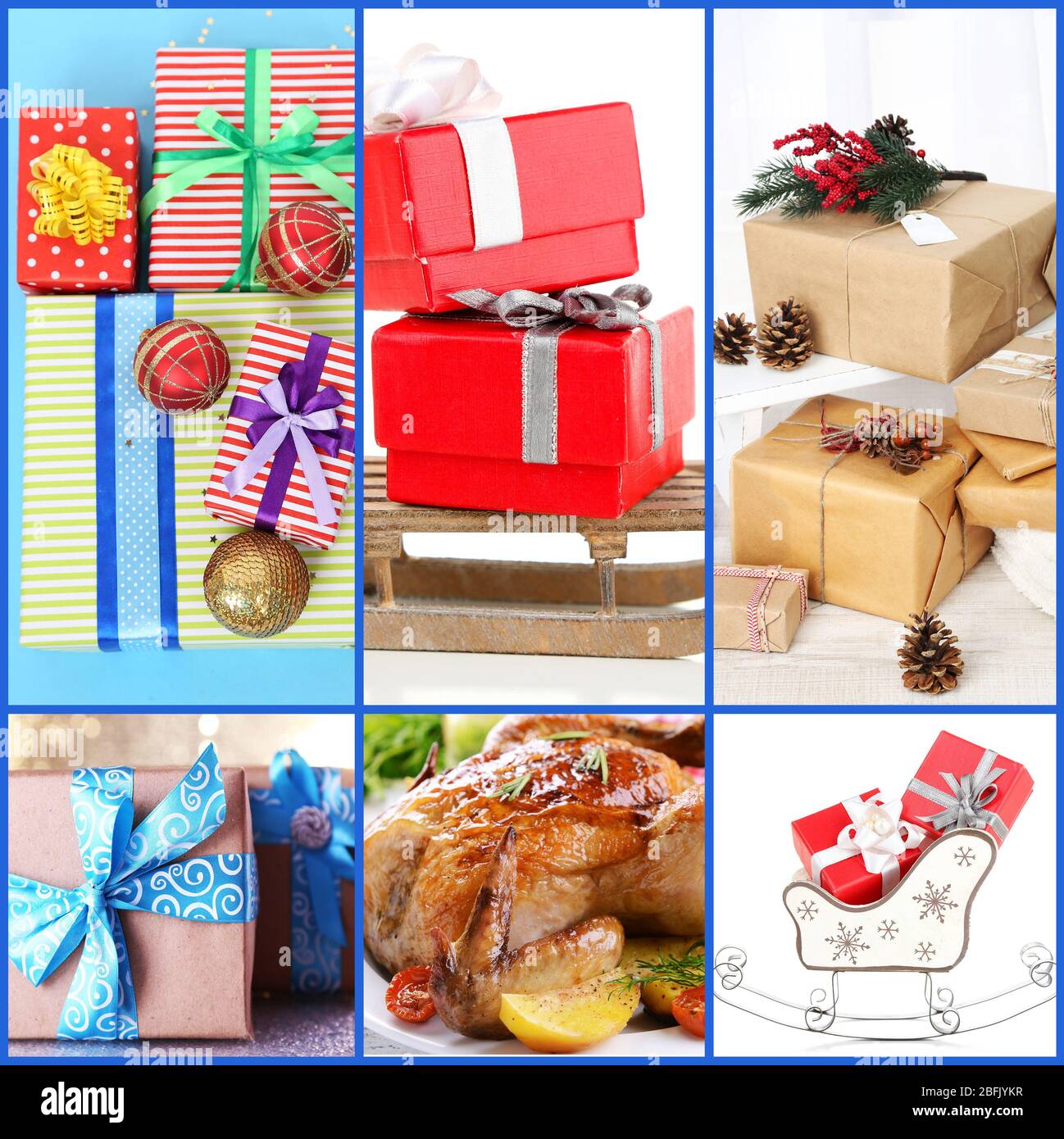 Merry Christmas collage Stock Photo - Alamy
